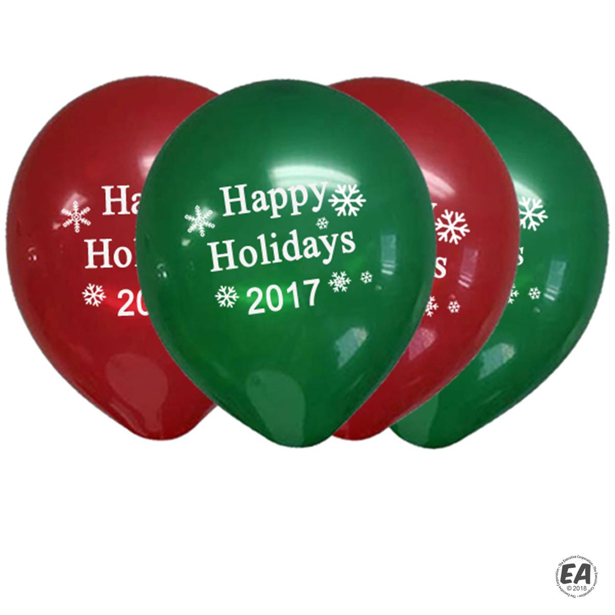 Promotional Christmas Happy Holidays Balloon Assortment | Customized ...