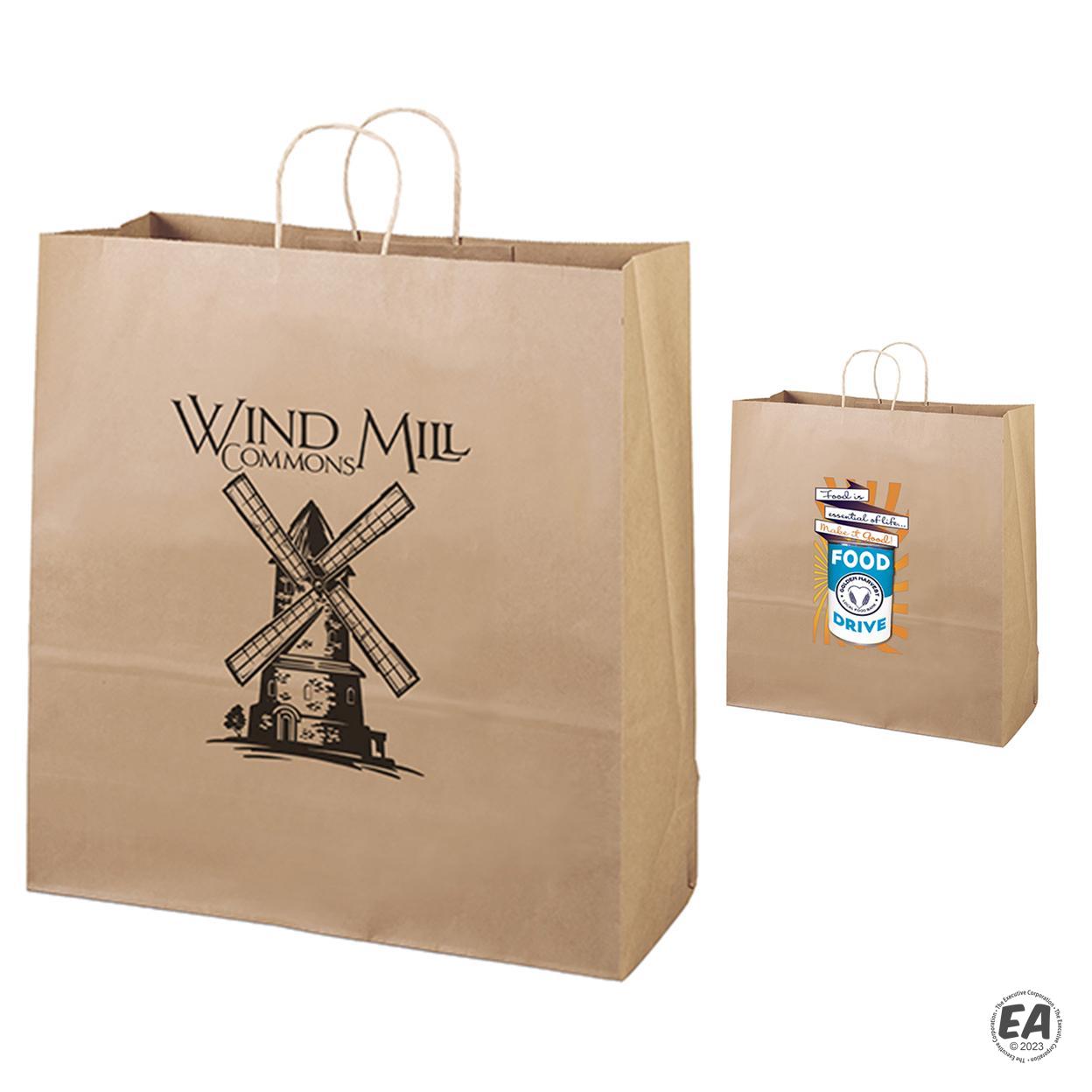 Promotional Eco Shopper-Duke Recycled Brown Paper Tote Bag 18x18 ...