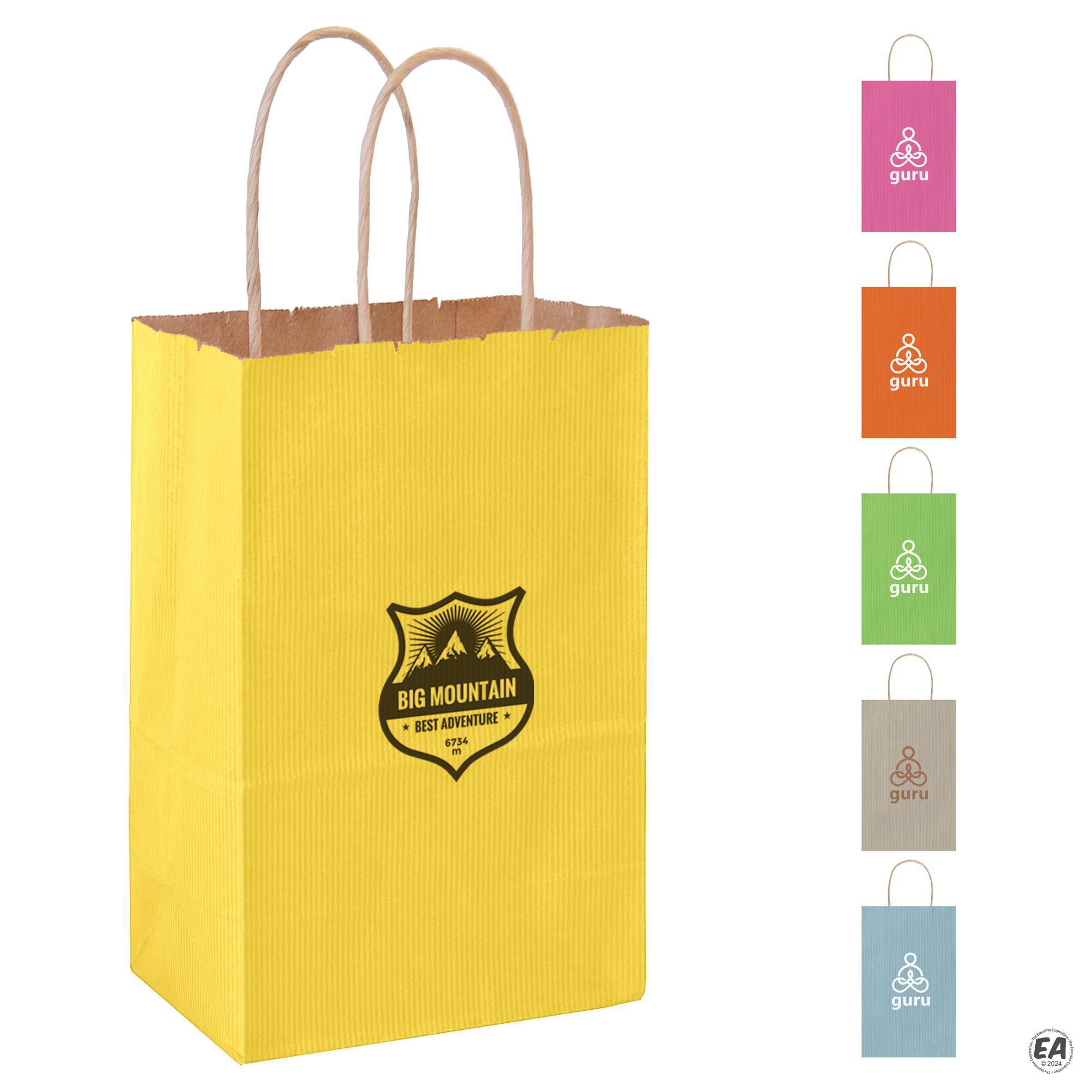 Promotional Matte Color Twisted Paper Handle Shopper Bag 5x8x3 promotional-matte-color-twisted-paper-handle-shopper-bag-5x8x3