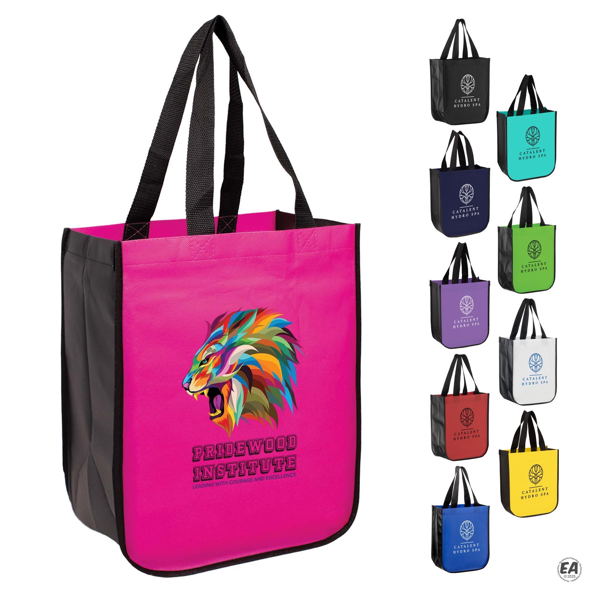 Promotional Matte Laminated Designer Tote Bag 9.5x11.5x4.5 | Customized ...
