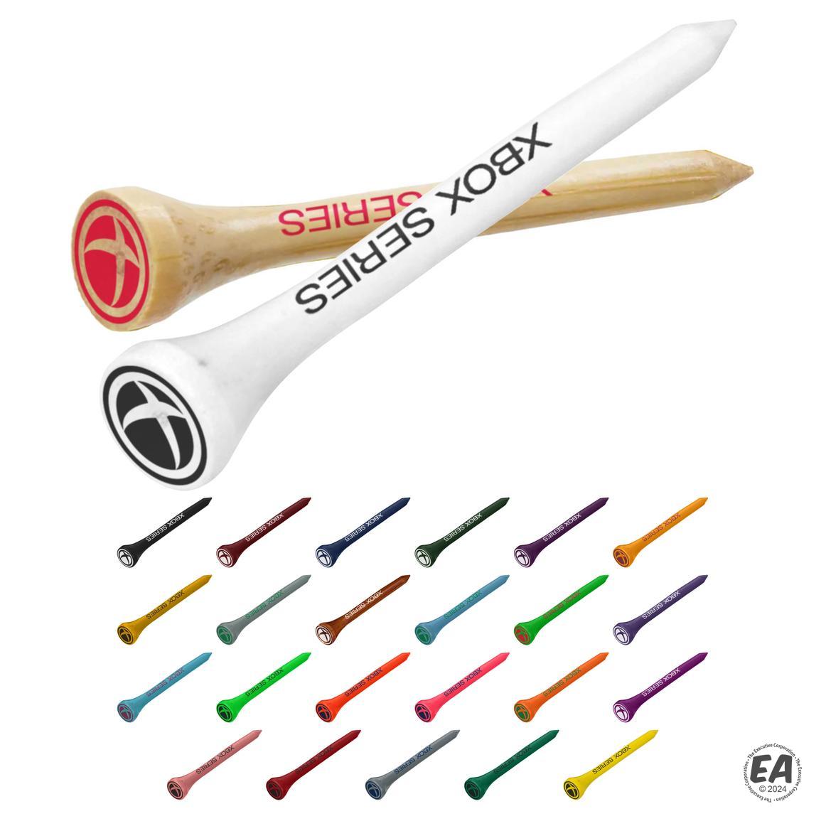 Promotional 2-3/4 Wooden Golf Tees (1-Color Logo on Shank and Cup ...