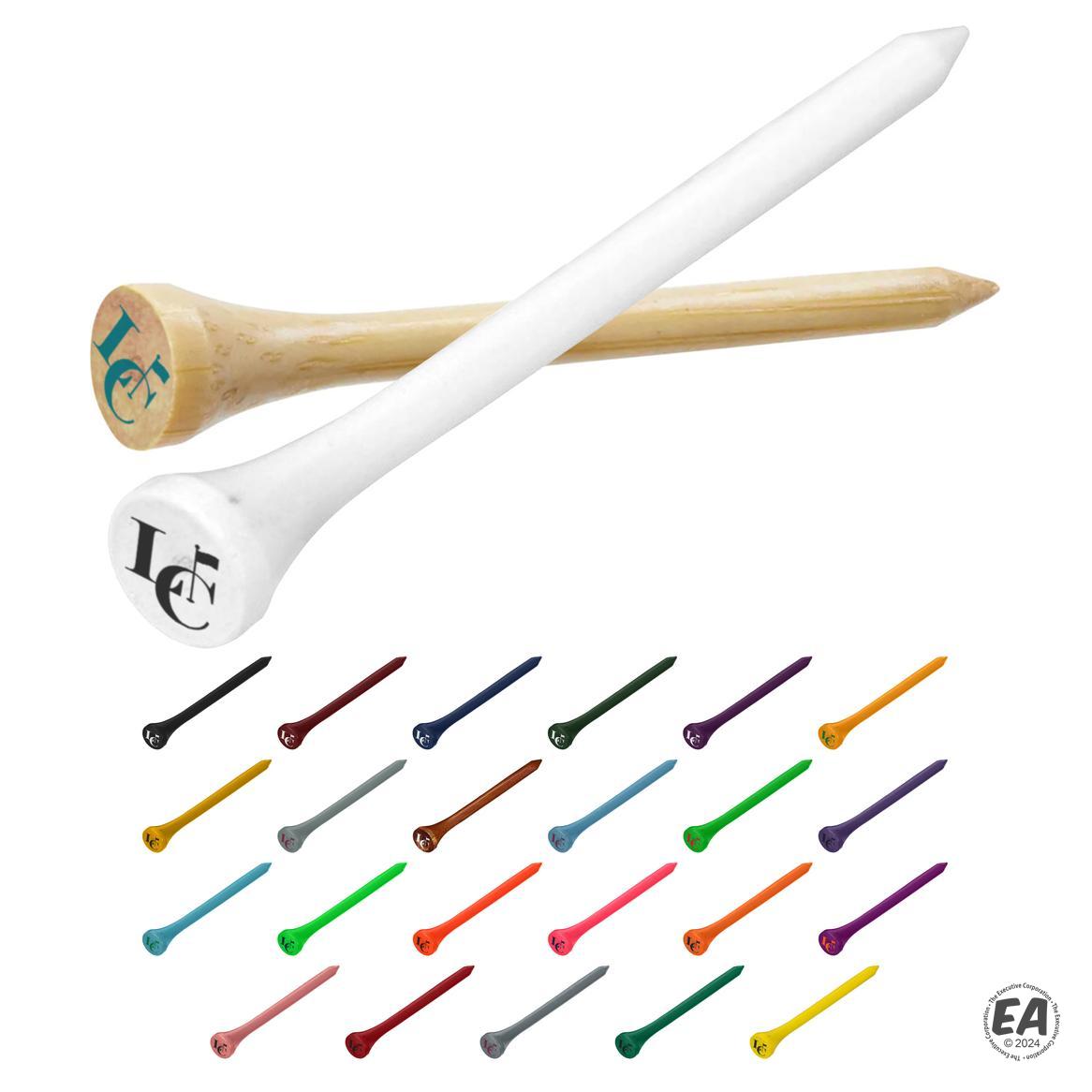 Promotional 3-1/4 Wooden Golf Tees (1-Color Logo on Top/Cup) | Branded ...