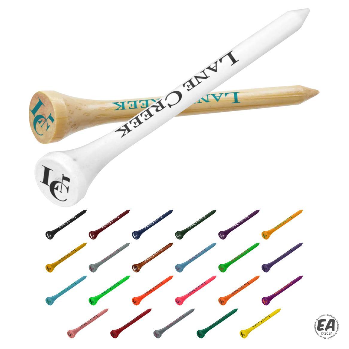 Customized 3-1/4 Wooden Golf Tees (1-Color Logo on Shank and Cup ...