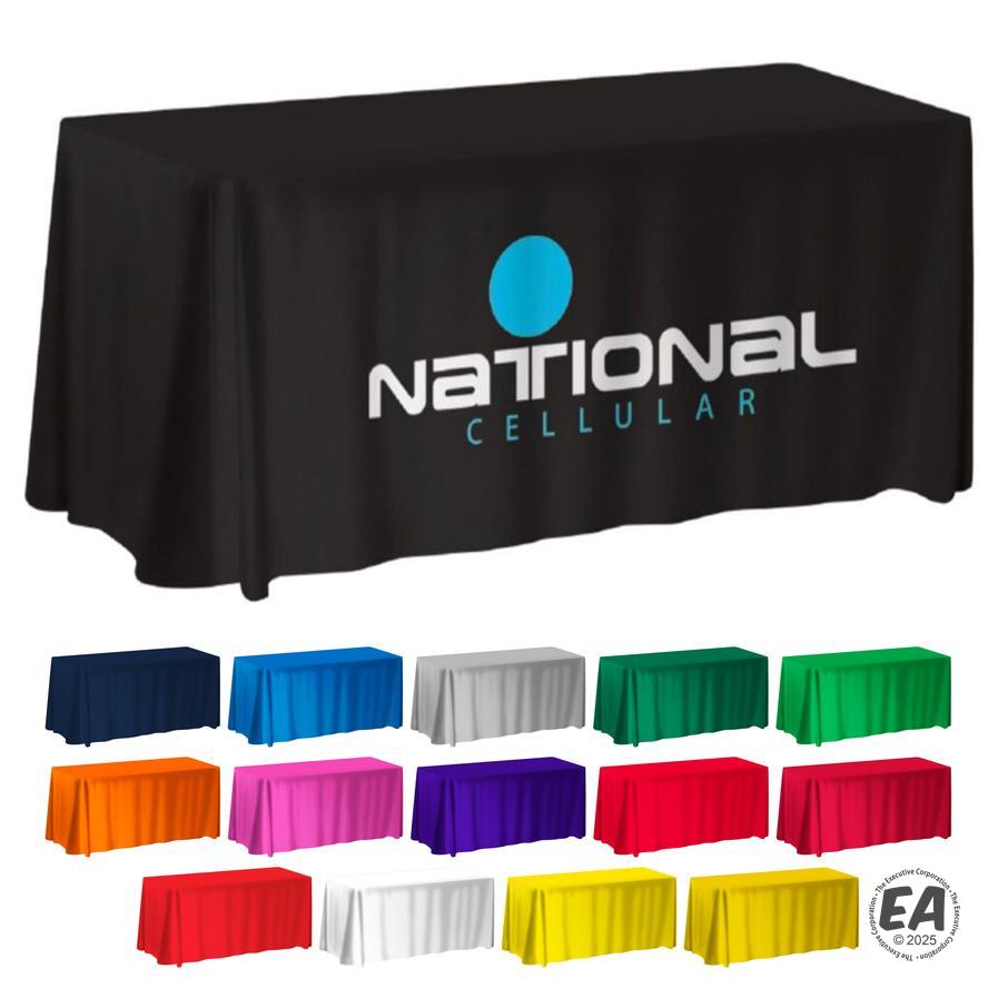 Promotional 72 Non-Fitted Front Print ONLY Table Cover | Branded Table ...