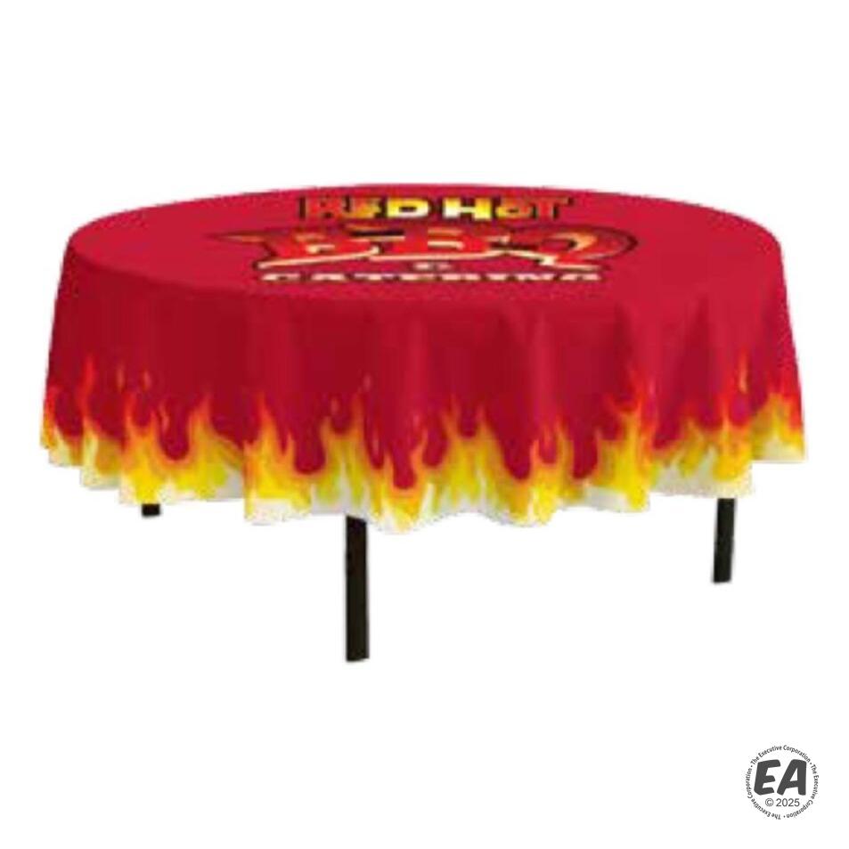 Customized 5' Round Full Bleed Table Cover With 19 Overhang ...