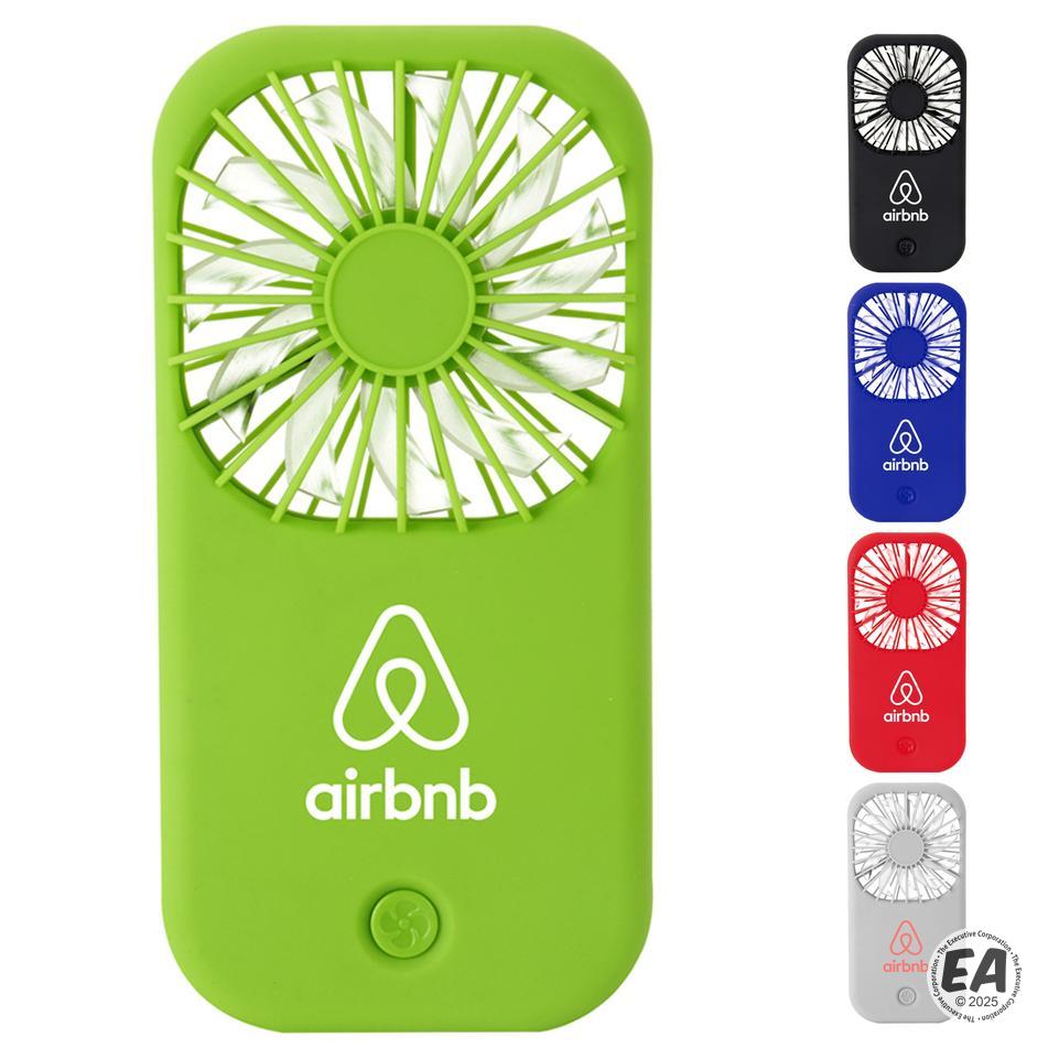 Branded Hand-Held Matte Finish Portable Fan | Customized Cooling Fans ...