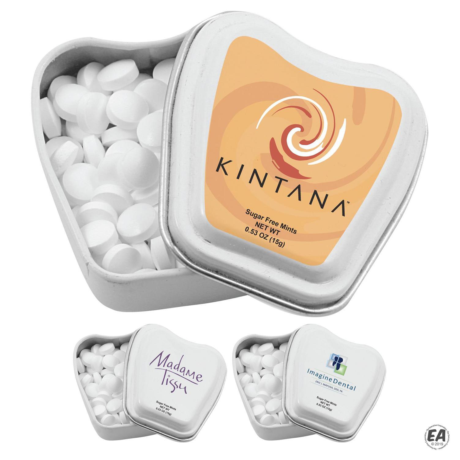Promotional Tooth Shaped Tin Mints | Customized Mints | Branded Tooth ...