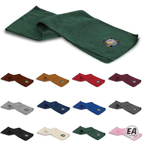 Custom Embroidered Fleece Winter Scarf | Promotional Scarves ...