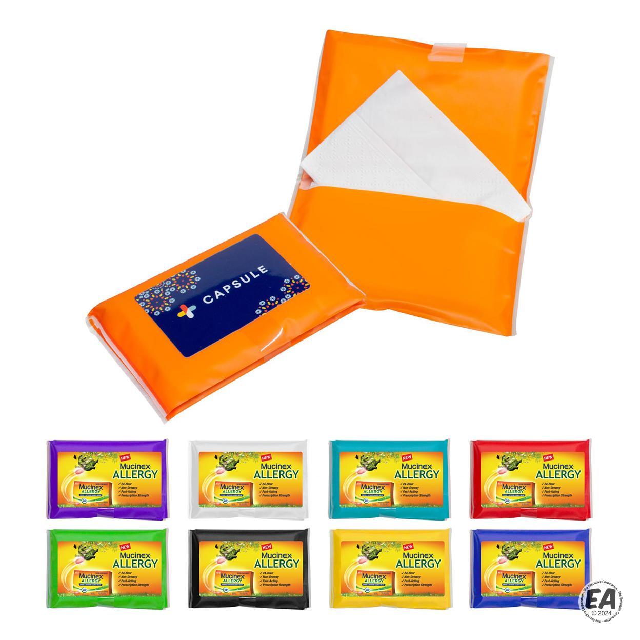Customized Wallet Size Tek Tissue Packet | Branded Tissue Wipes ...