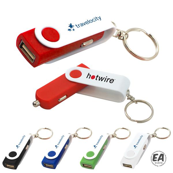 Promotional Swivel USB Car Charger | Customized Car Chargers | Custom ...