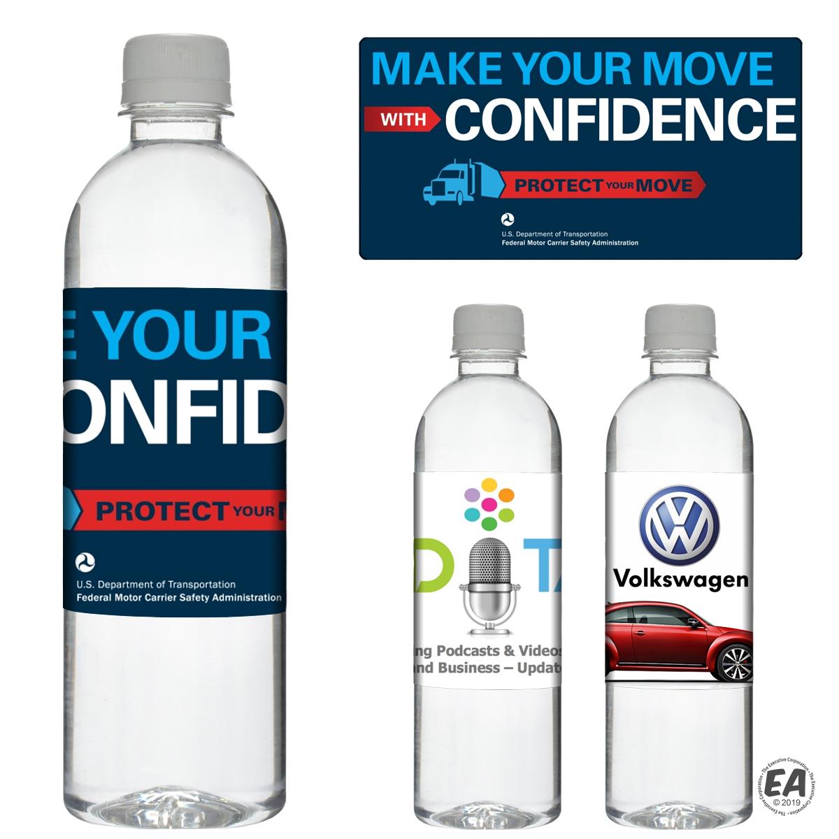 Promotional 16.9 oz Tall Cylinder Advertising Label Bottled Water (ID ...