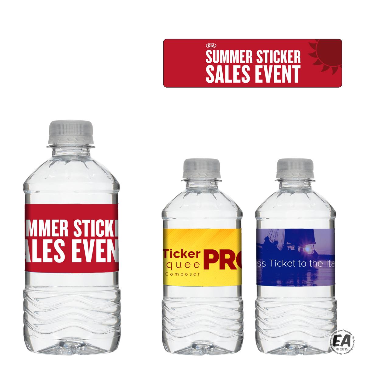 Customized 12 oz Custom Label Water Bottles (KS) | Promotional Bottled ...