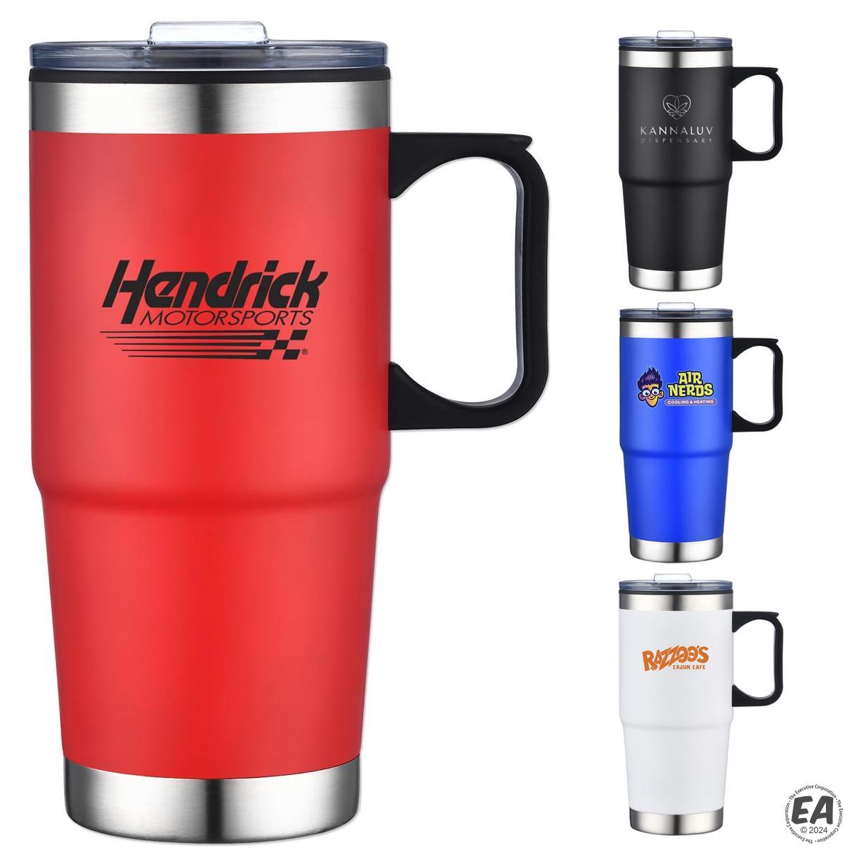 Promotional Travel 24 oz Mug with Stainless Steel Bottom | Branded ...