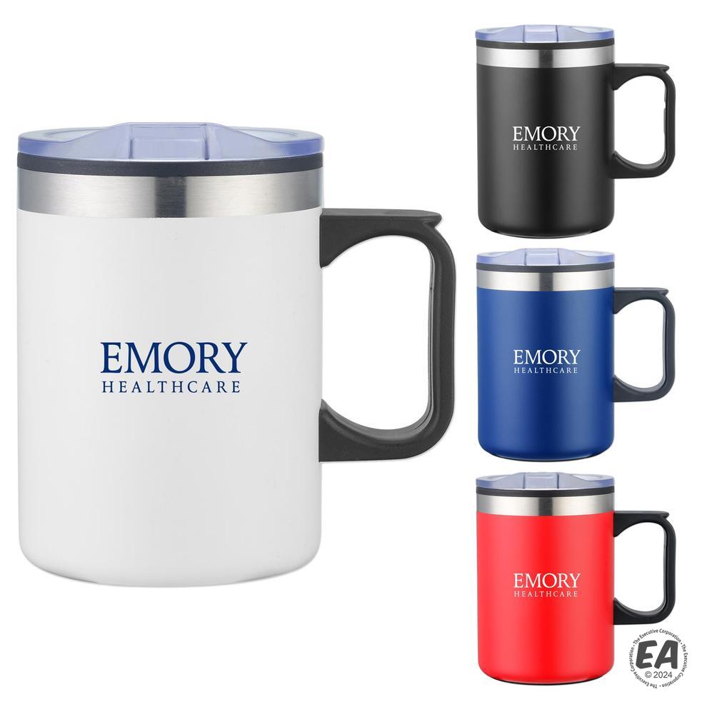 Promotional Double Wall 14 oz Mug with Handle | Customized Campfire ...