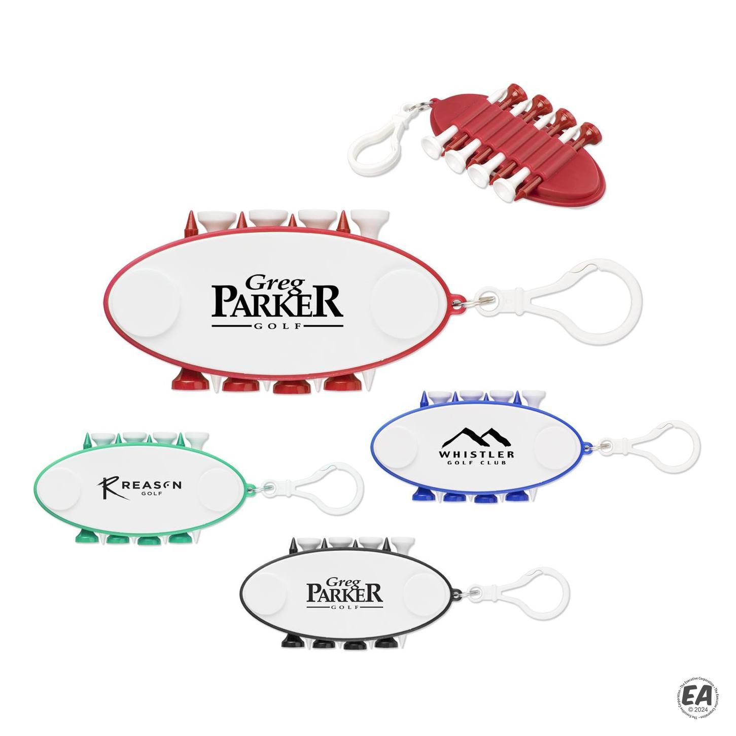 Branded 10 Piece Golf Tee Set Keychain | Promotional Golf Accessories ...