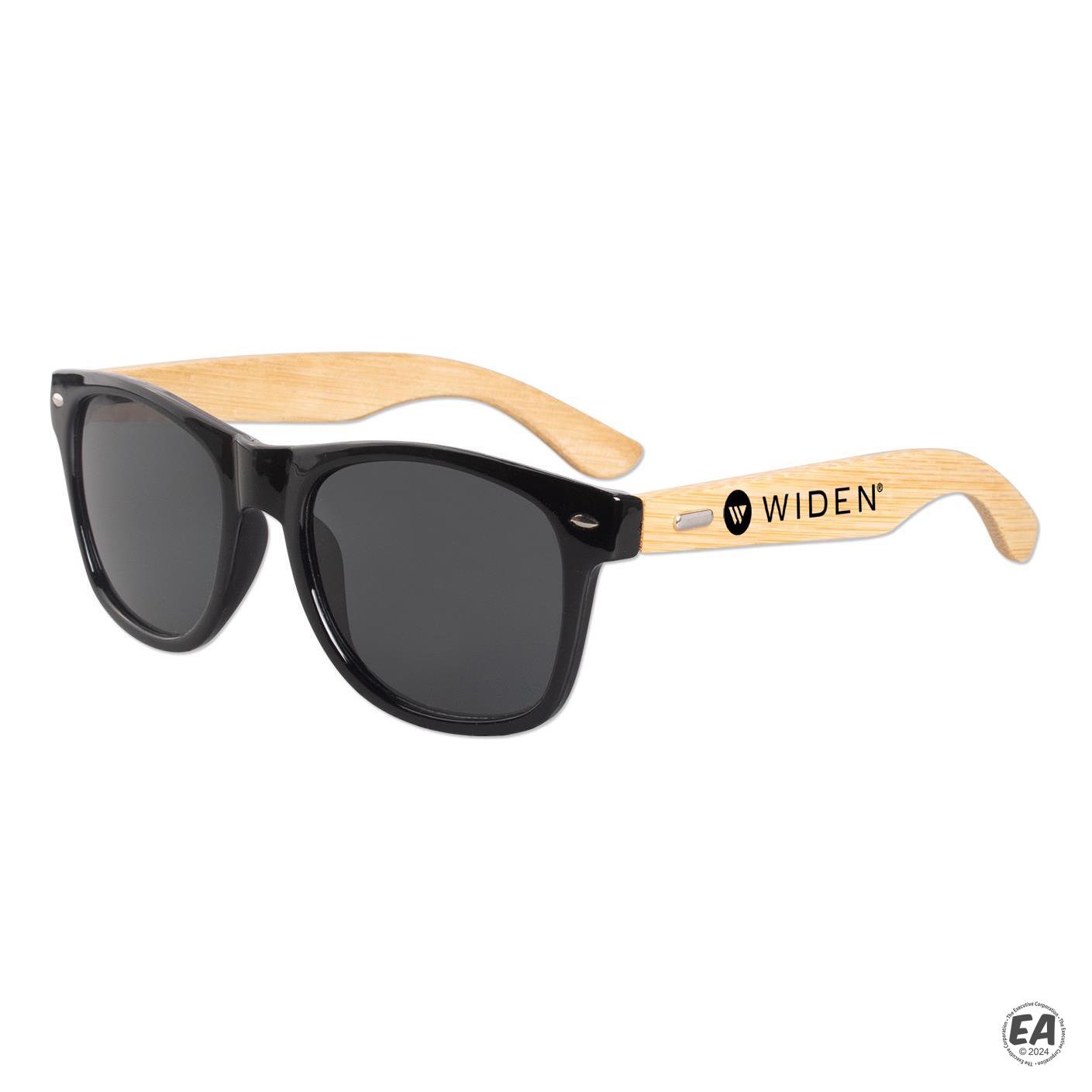 Custom Bamboo Iconic Sunglasses with Black Frames | Branded Sunglasses ...
