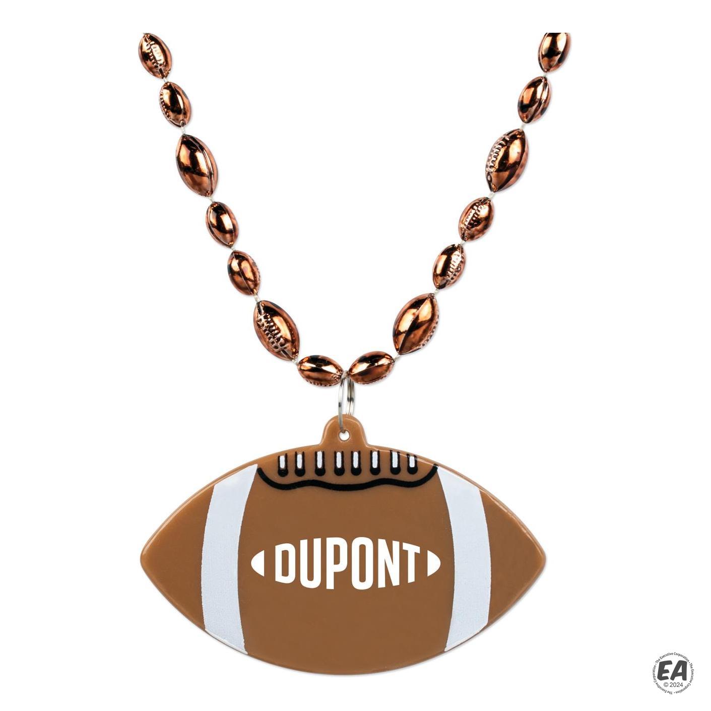Promotional Football Medallion with Football Beads | Customized ...