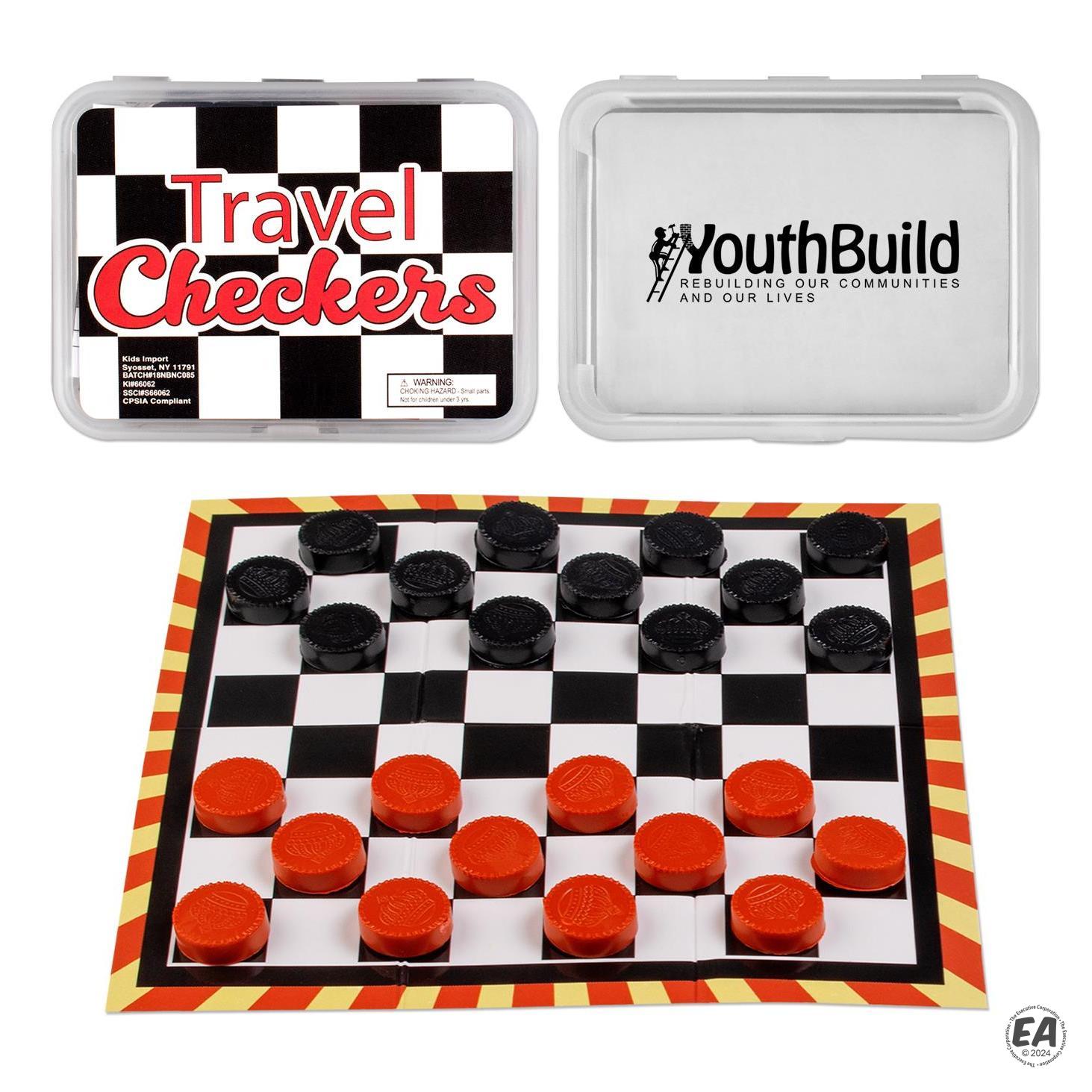 Custom Travel Checkers Game | Promotional Games | Customized Travel ...