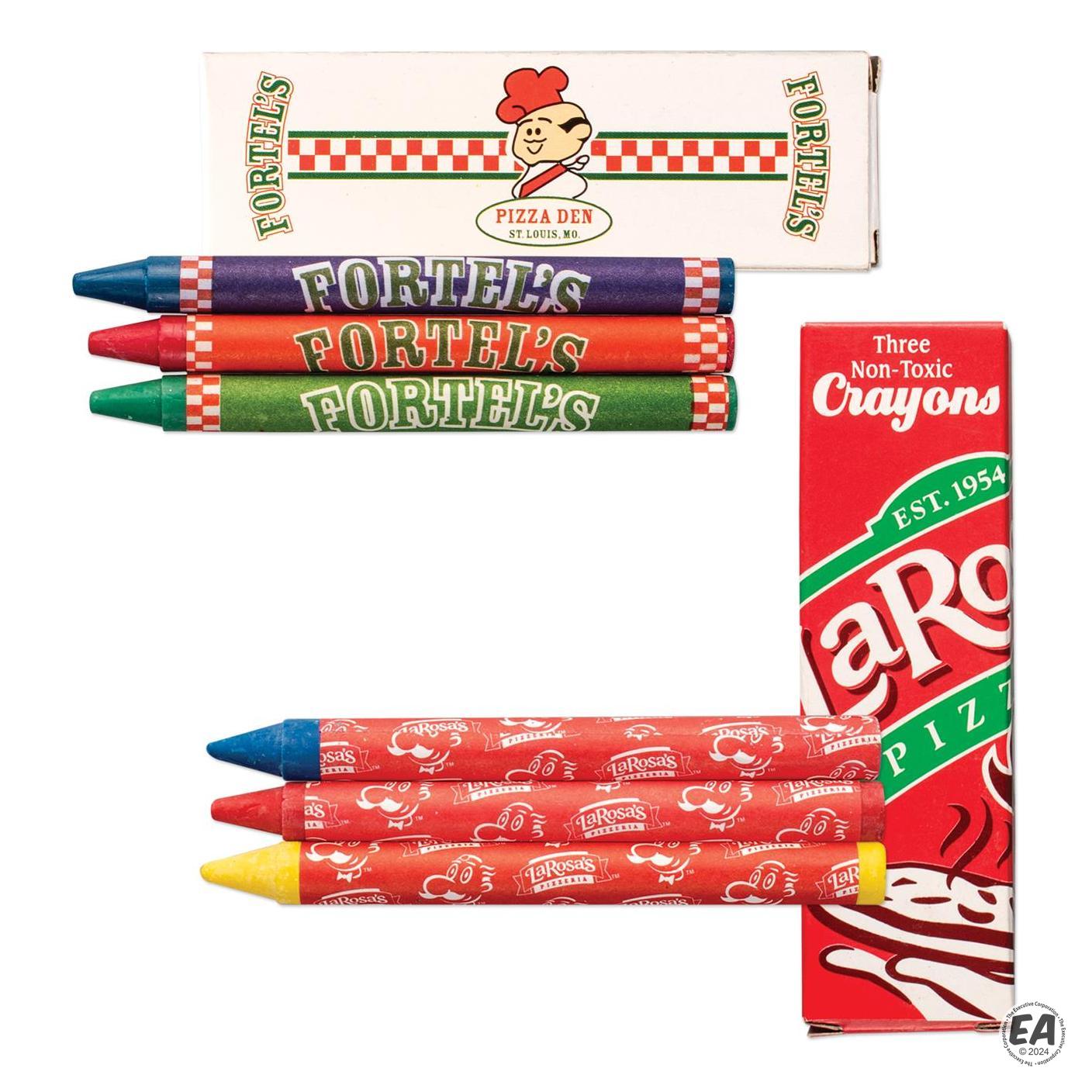 Promotional Individually Labeled Crayons in 3-Pack Box | Customized ...