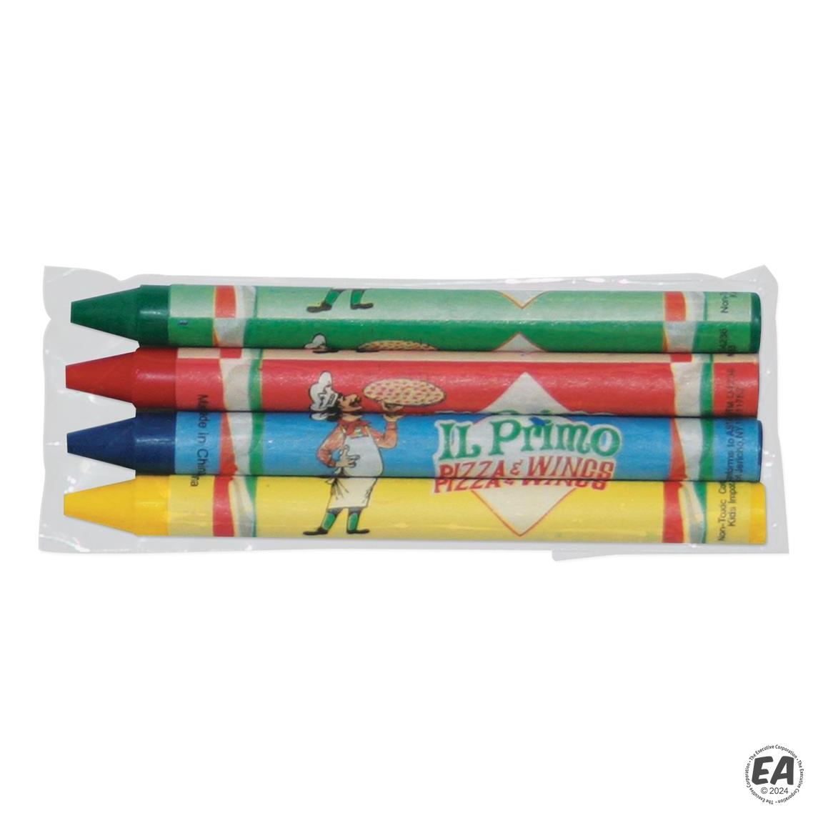 Customized Individually Labeled Crayons 4-Pack in Cello Wrapper ...