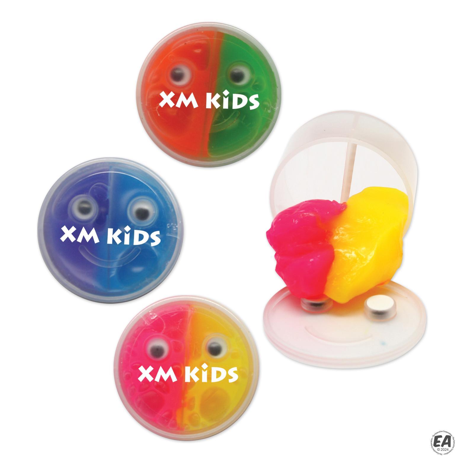 Custom Assorted Colors Smiley Face Slime | Customized Toys ...