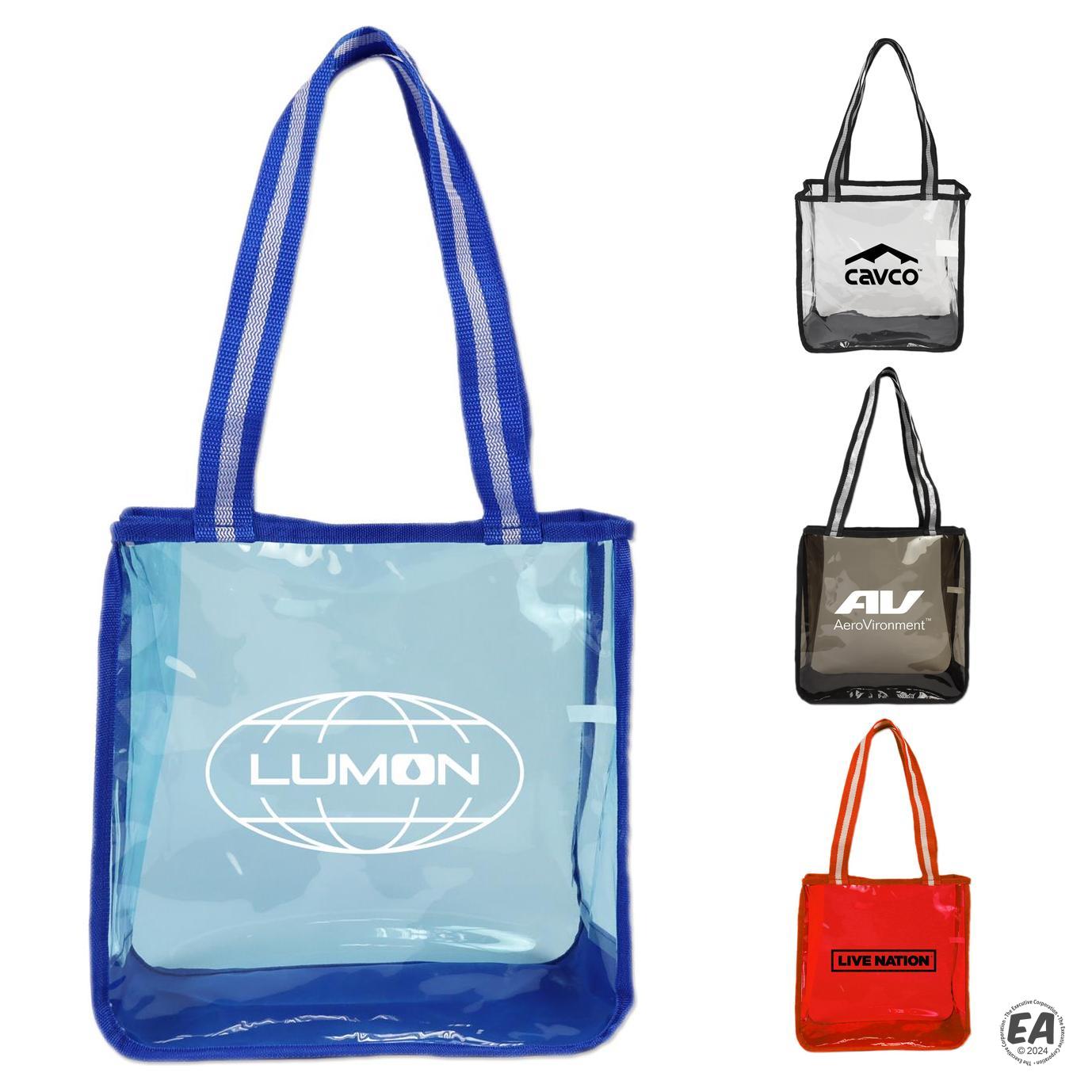 Customized Clear Transparent Tote Bag | Promotional Clear Tote Bags ...