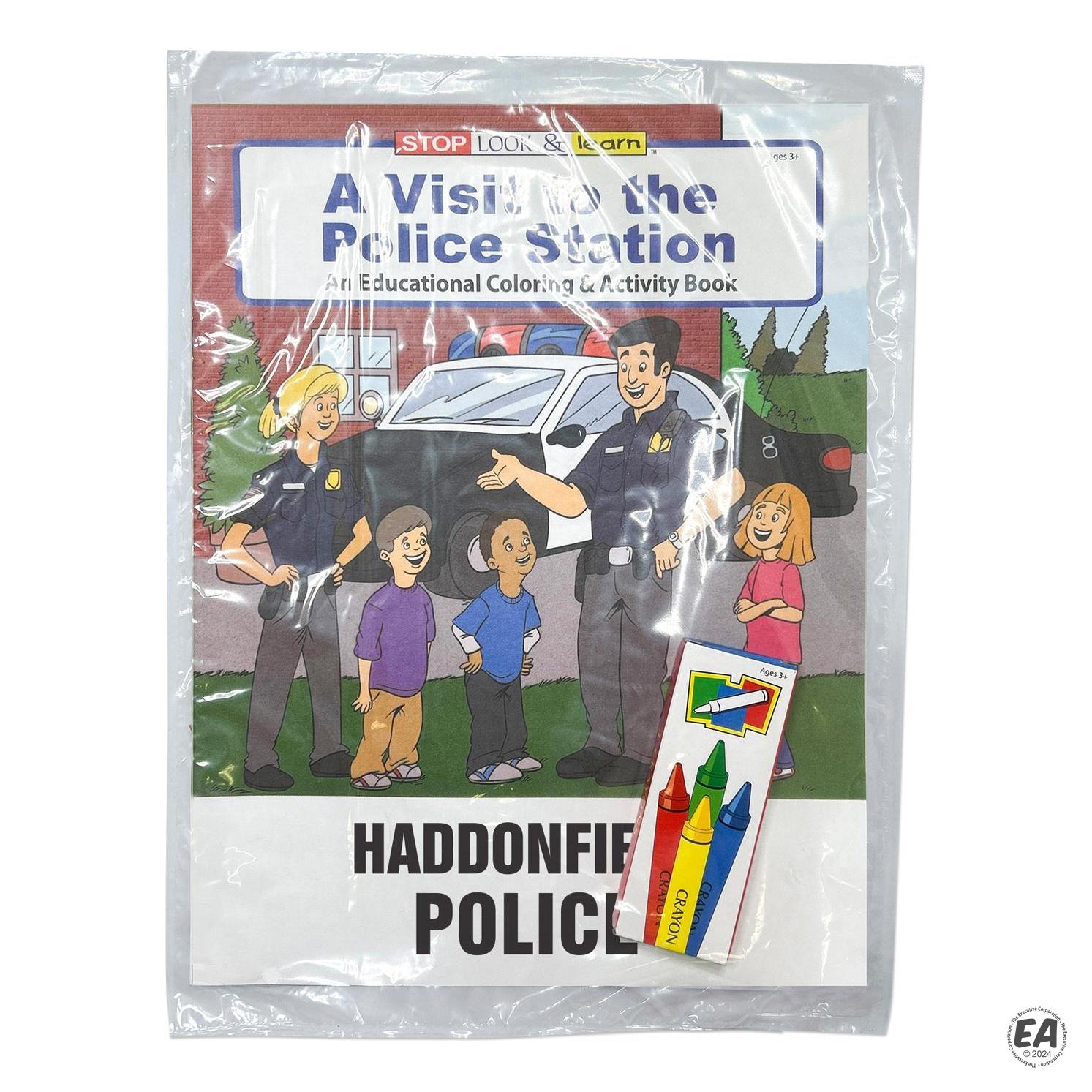 Customized A Visit to the Police Station Coloring Book with Crayons Fun ...
