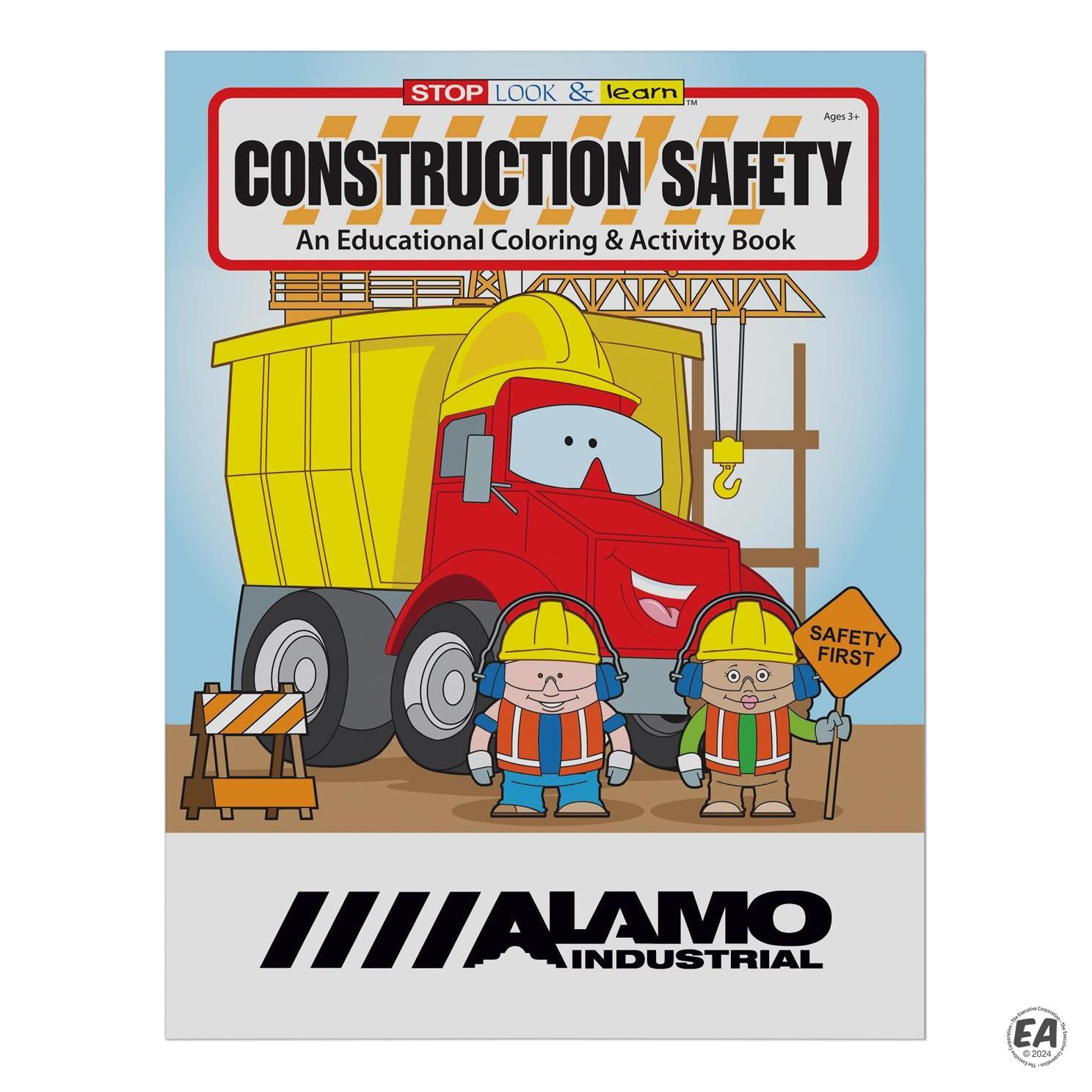 Custom Construction Safety Coloring Book | Customized Coloring Books ...