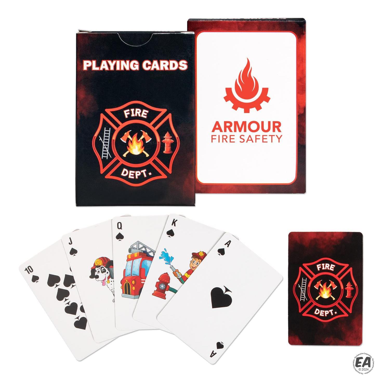 Promotional Fire Safety Playing Cards | Customized Executive Games ...