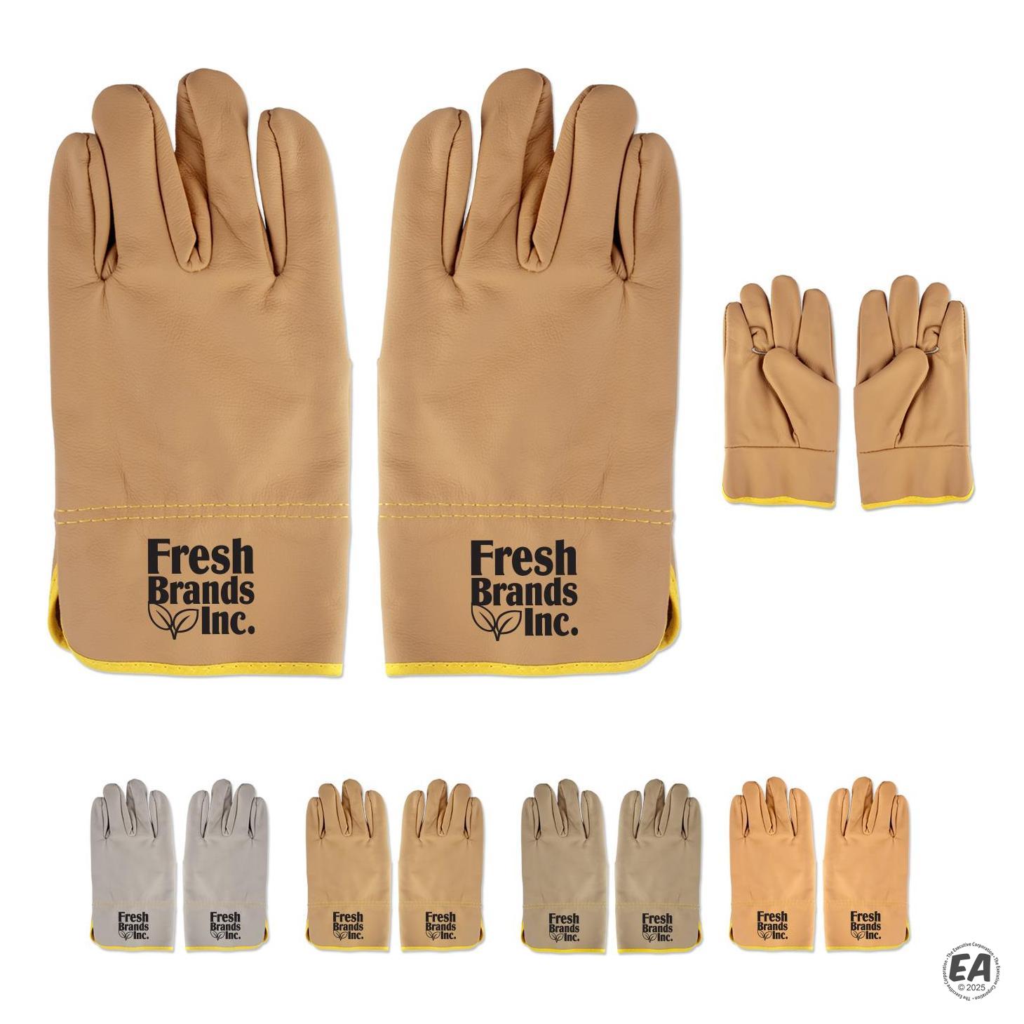 Branded Cowhide Work Gloves | Custom Work Gloves | Customized Cowhide ...
