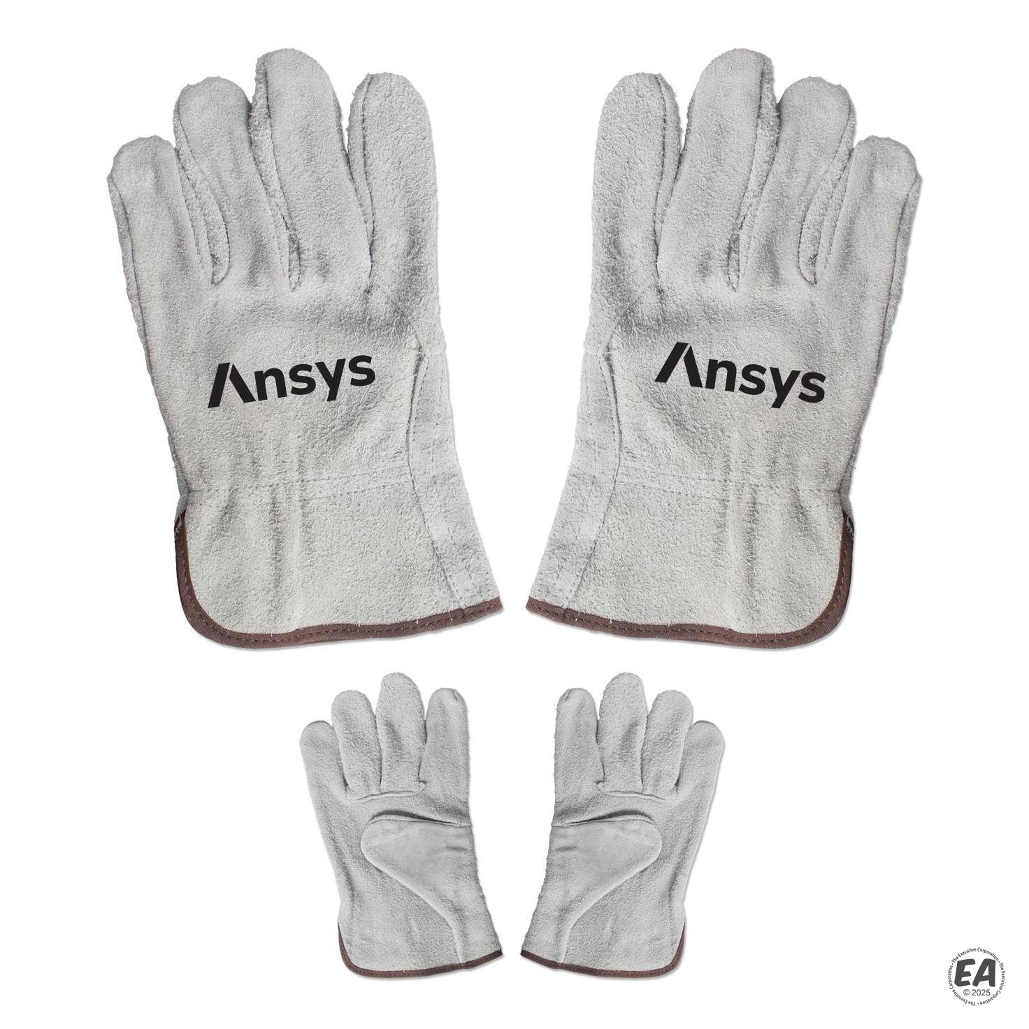 Branded Unlined Cowhide Suede Gloves | Promotional Work Gloves ...