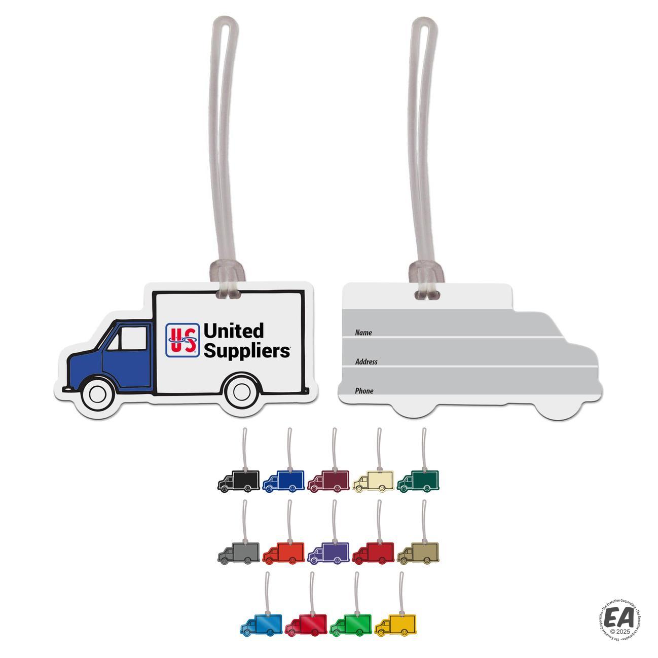 Customized USA Made Truck Vinyl Luggage Tag - USA Made | Promotional ...