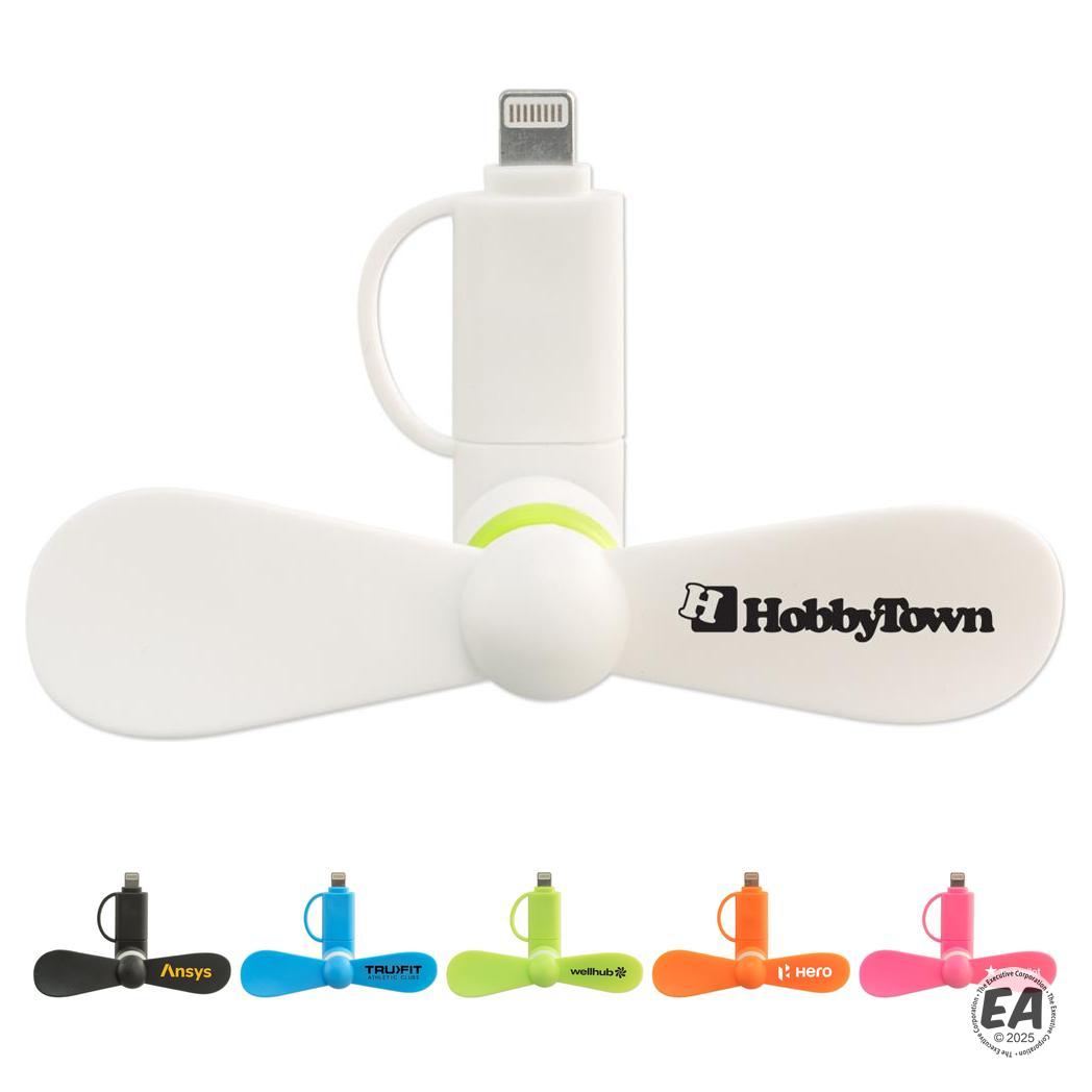 Customized Phone Fan with Connector | Promotional Cell Phone ...