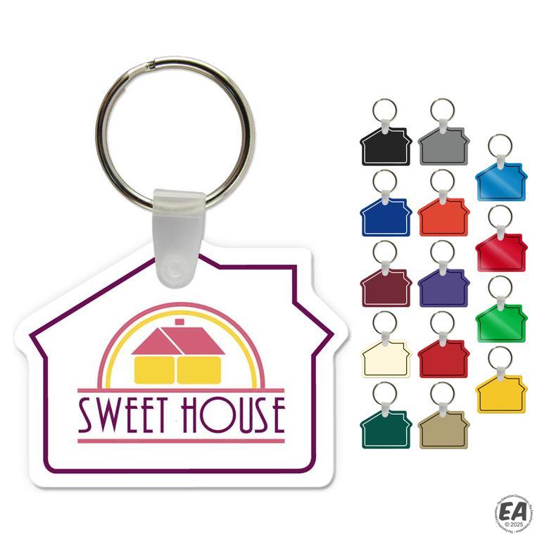 Custom House Shaped Vinyl Keychain - USA Made | Promotional Toy ...