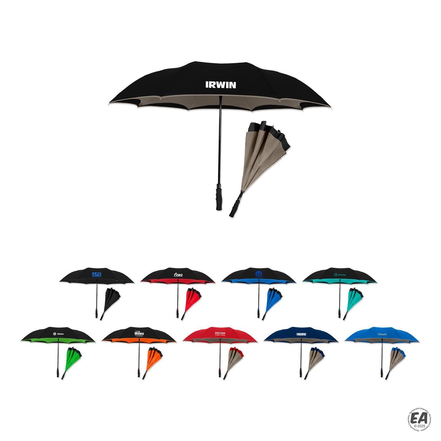 Customized Stay Dry 48 Inverted Umbrella | Promotional Inverted ...