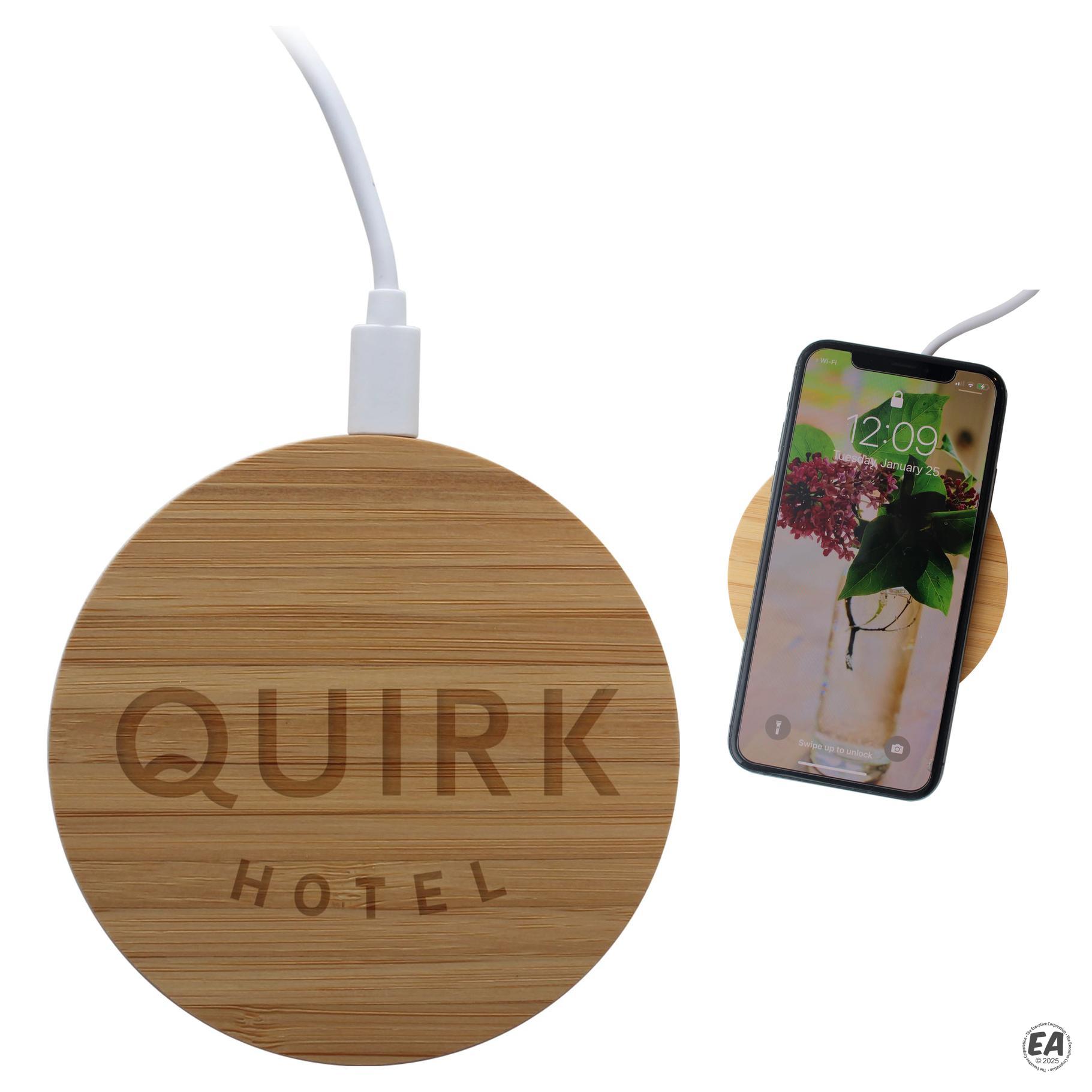 Promotional iDisc Bamboo 15W Wireless Charger | Customized Wireless ...