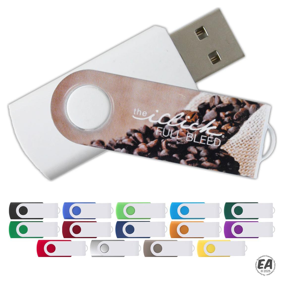 Customized iClick Full Bleed USB Flash Drive 1GB | Promotional Flash ...