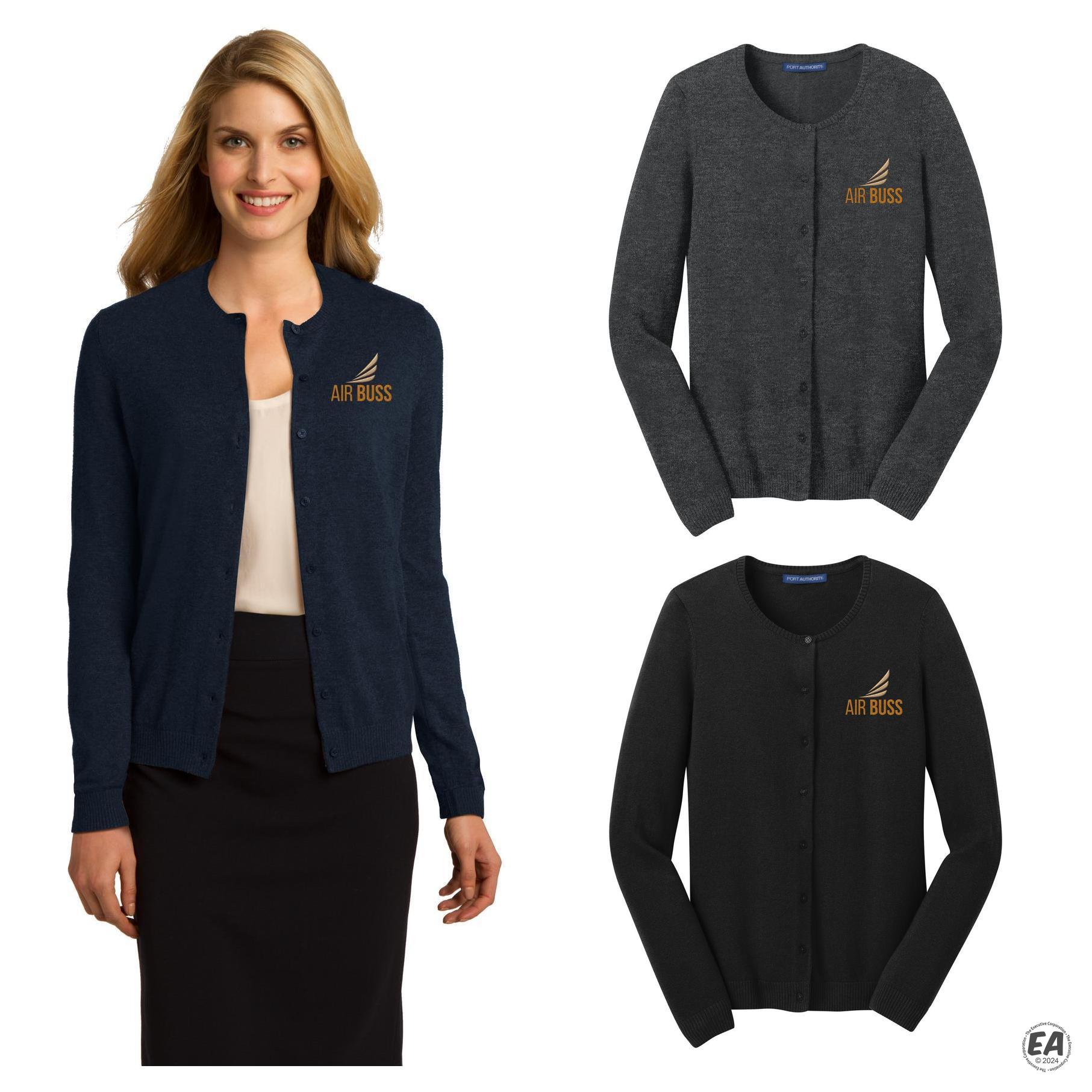 Promotional Port Authority LSW287 Ladies Cardigan Sweater | Customized ...