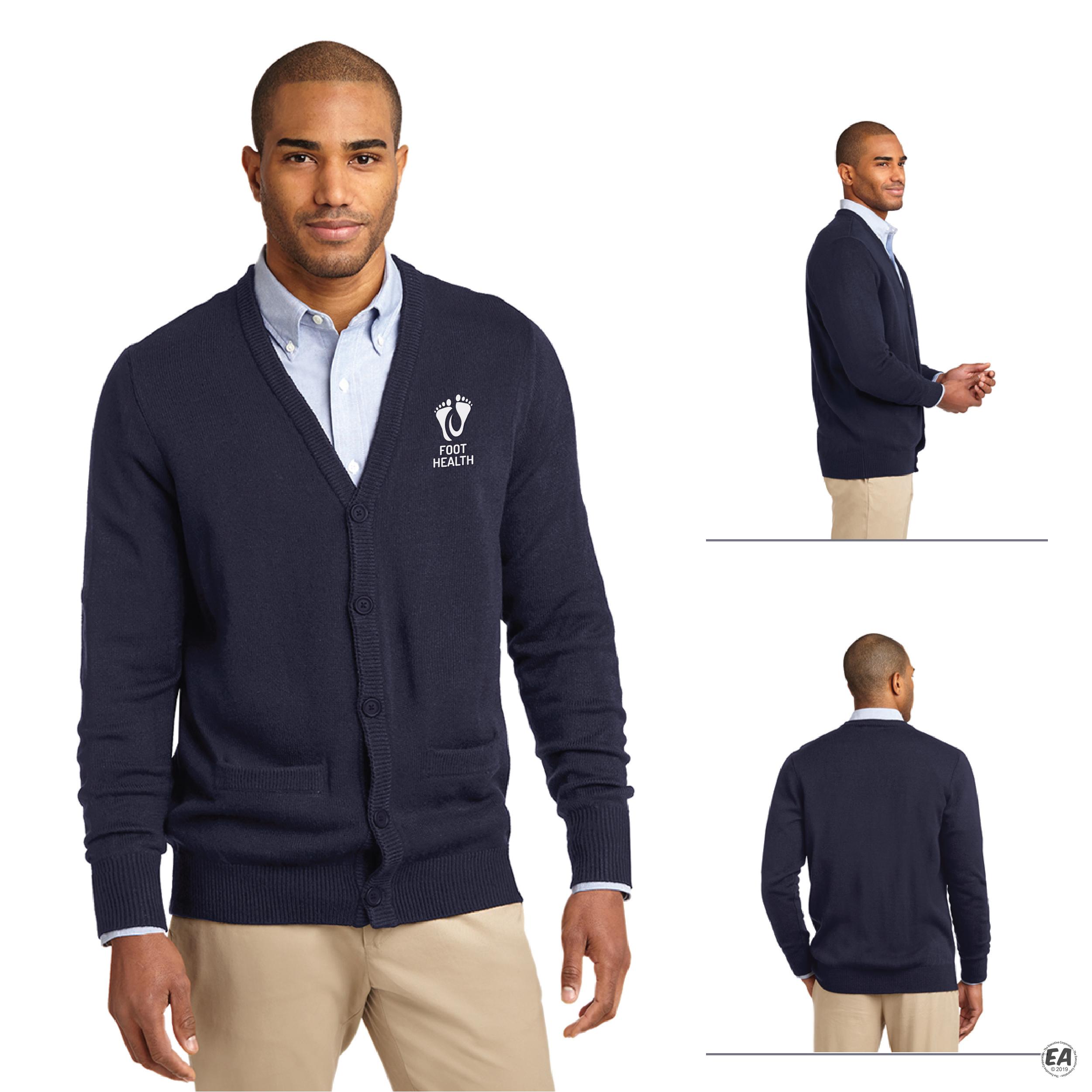 Custom Port Authority SW302 Value V-Neck Cardigan Sweater with Pockets ...
