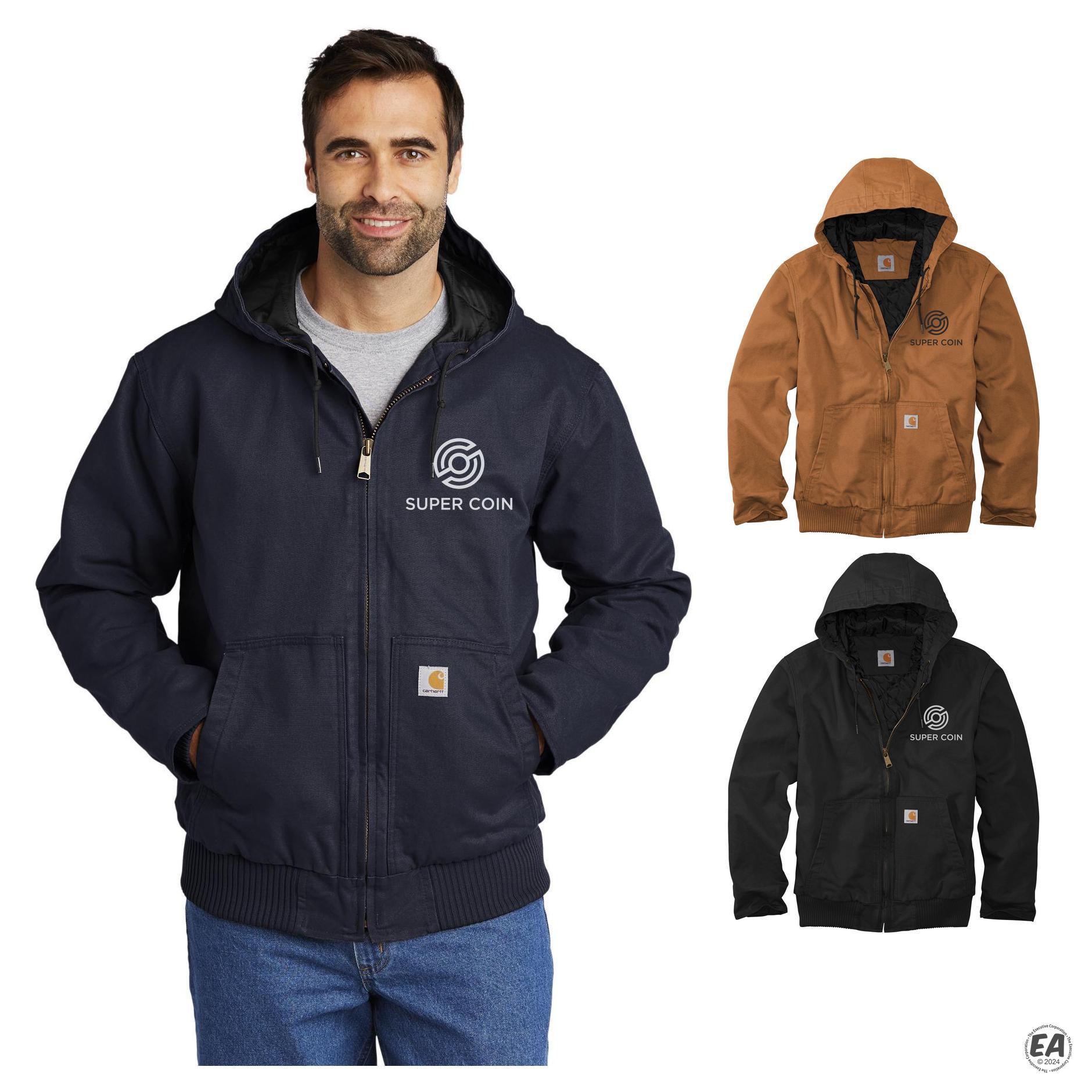 Customized Carhartt CTT104050 Tall Washed Duck Active Jacket | Branded ...