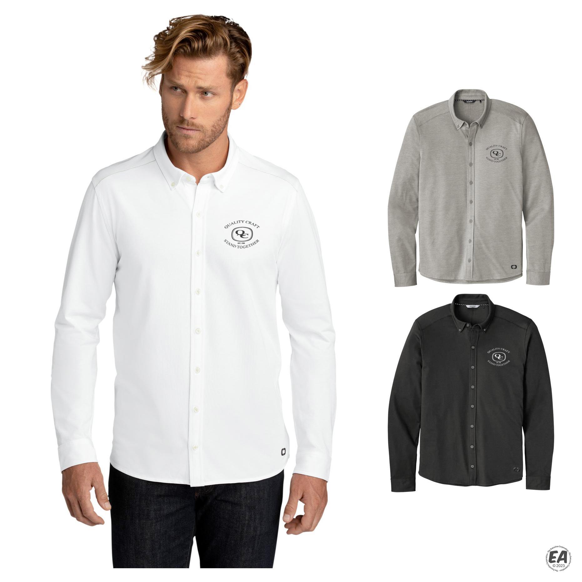 Customized OGIO OG145 Code Stretch Long Sleeve Button-Up | Branded Long ...
