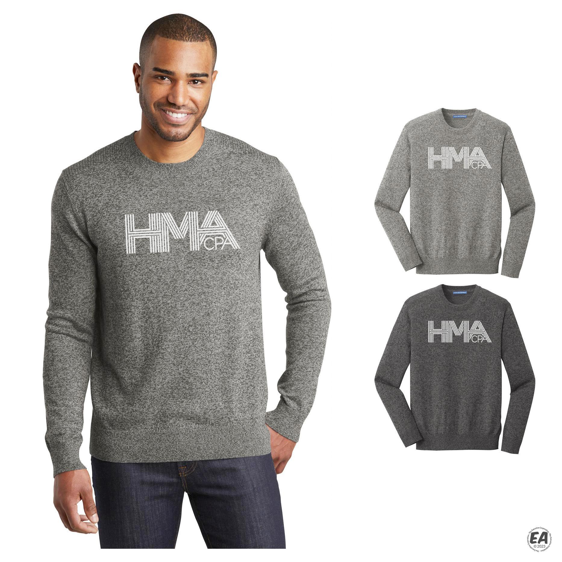 Branded Port Authority SW417 Marled Crew Sweater | Promotional Sweaters ...