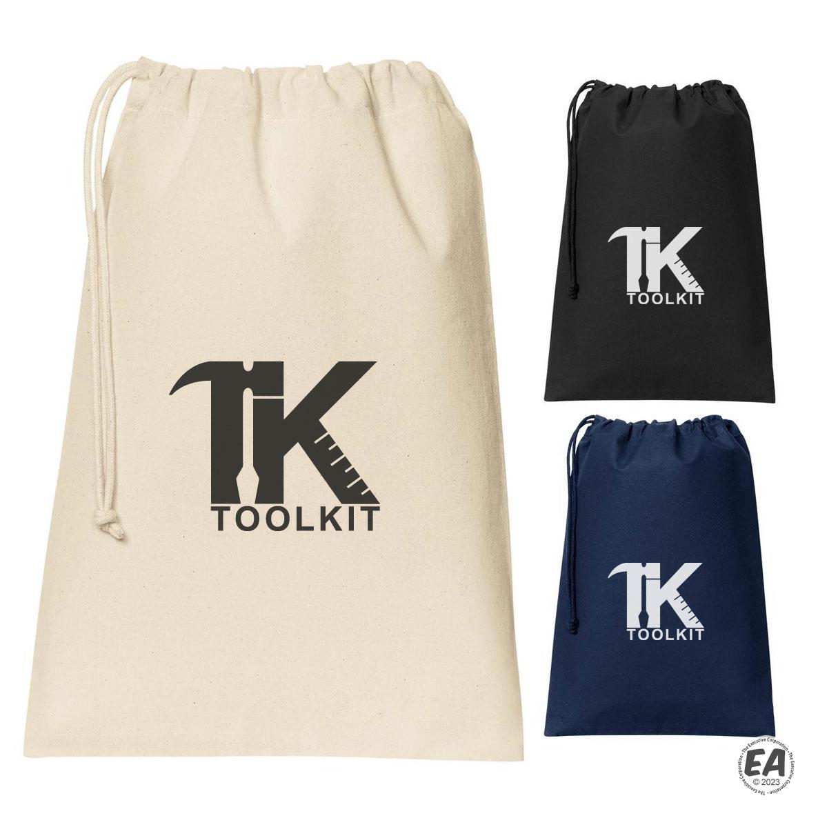 Promotional Port Authority BG0350 Core Cotton Drawstring Bag | Custom ...
