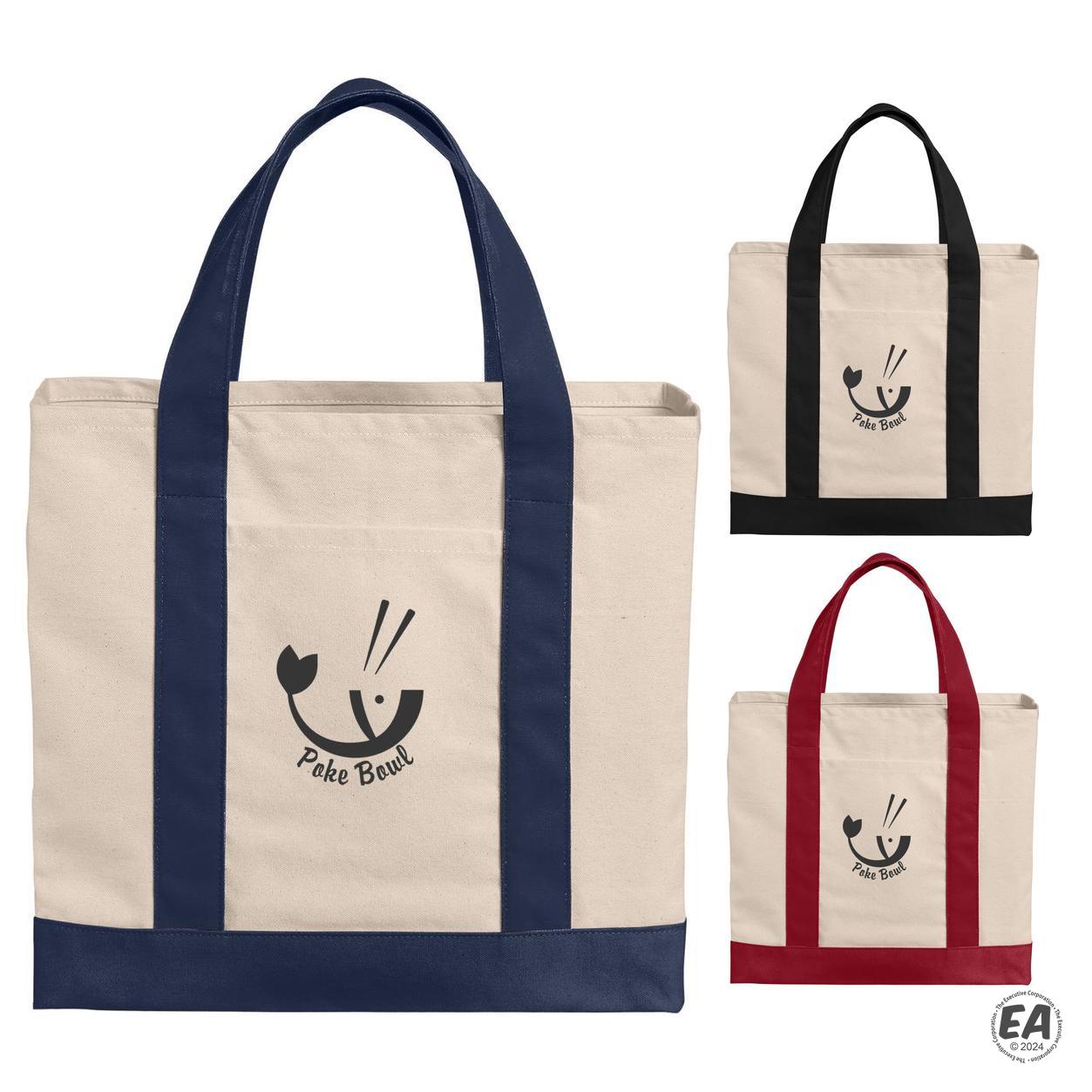Promotional Port Authority BG429 Cotton Canvas Two-Tone Tote ...