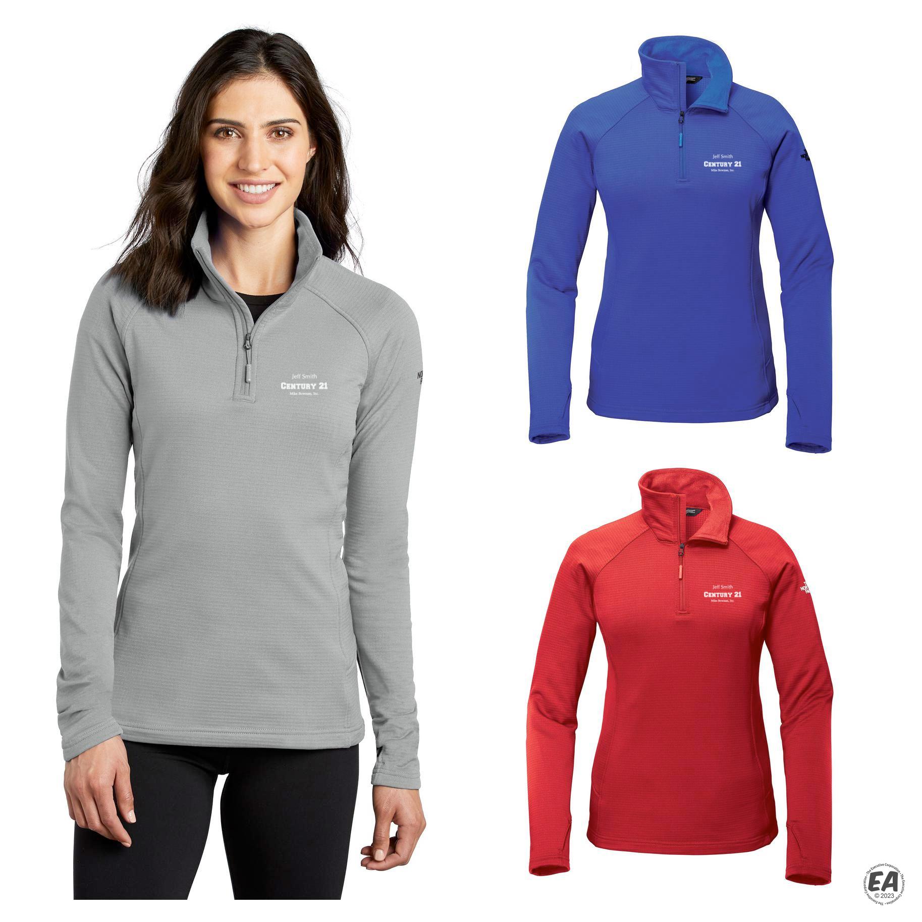 Customized The North Face NF0A47FC Ladies Mountain Peaks 1/4-Zip Fleece ...