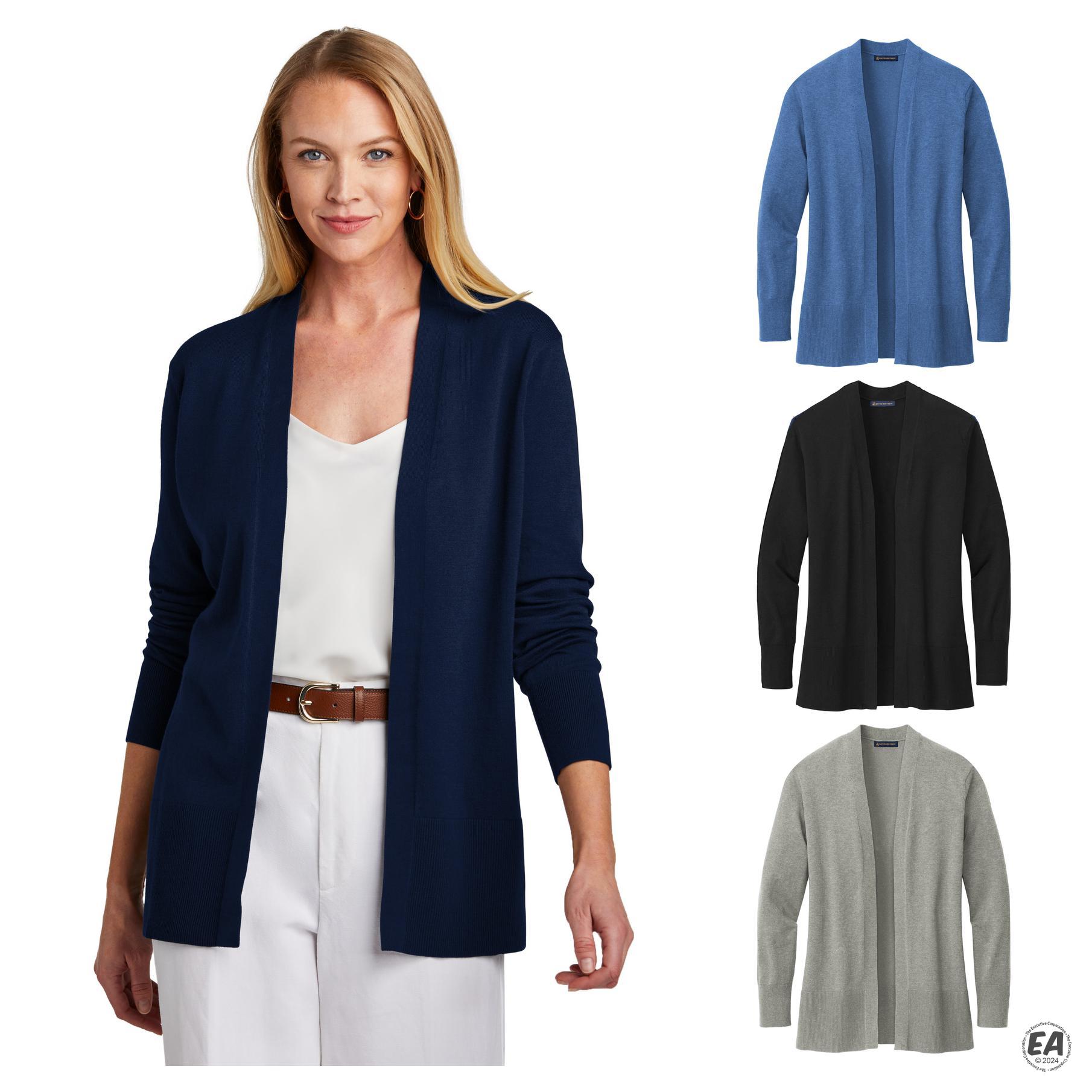 Custom Brooks Brothers BB18403 Women's Cotton Stretch Long Cardigan ...