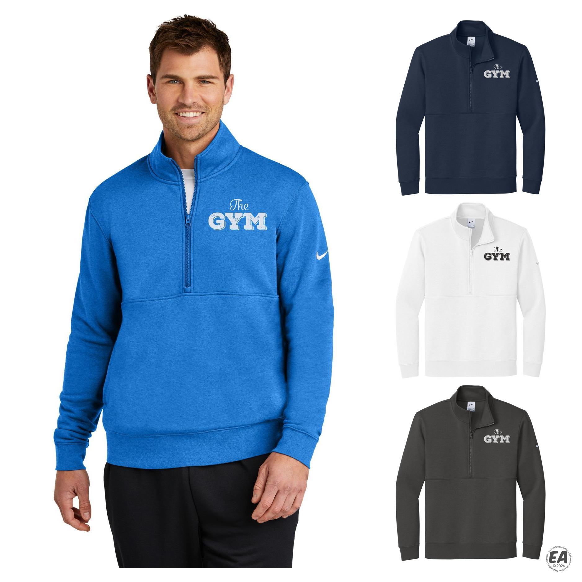 Promotional Nike NKDX6718 Club Fleece Sleeve Swoosh 1/2-Zip | Branded ...