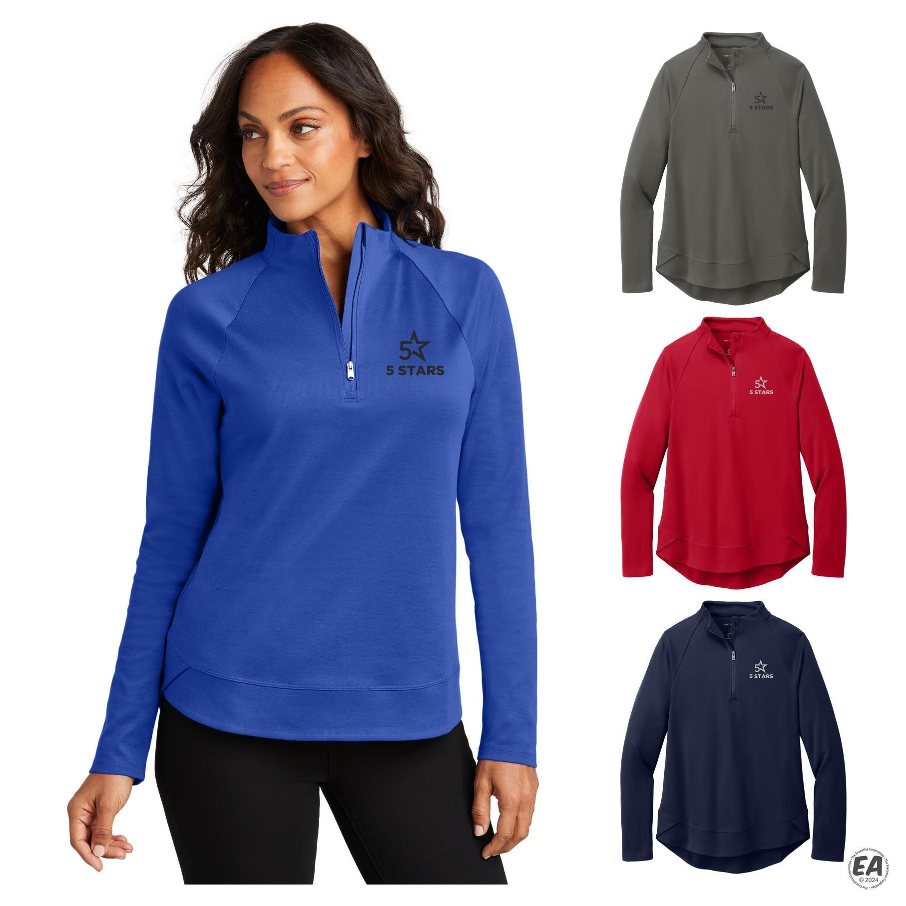 Branded Port Authority LK870 Ladies C-FREE Cypress 1/4-Zip ...