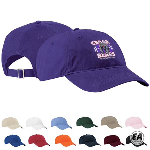 Customized Port and Company CP77 Brushed Twill Low Profile Cap | Custom ...