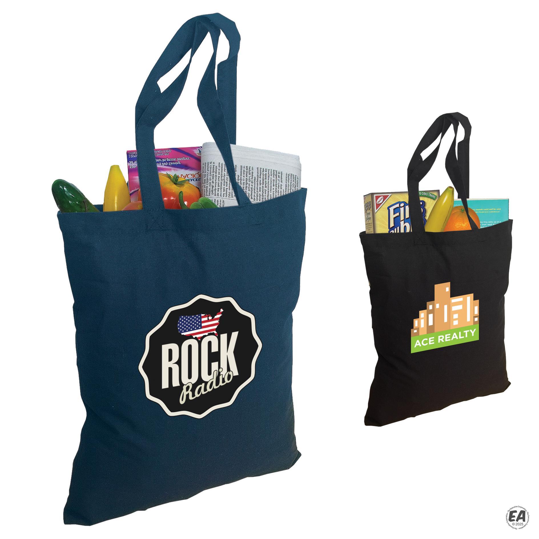 Customized Econo 4.5 oz Color Cotton Tote Bag | Promotional Cotton Tote ...
